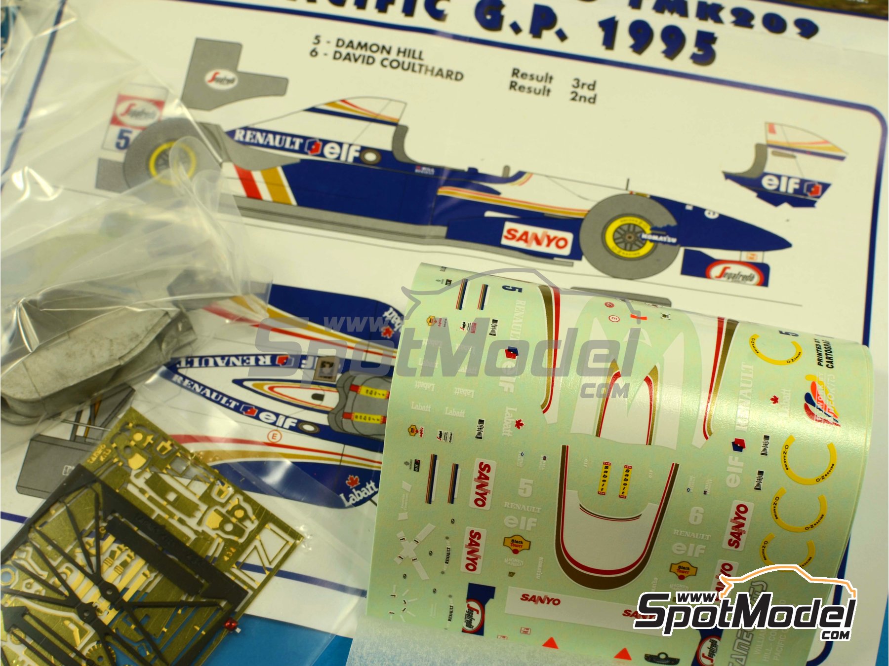 Tameo Kits TMK209: Car scale model kit 1/43 scale - Williams Renault ...