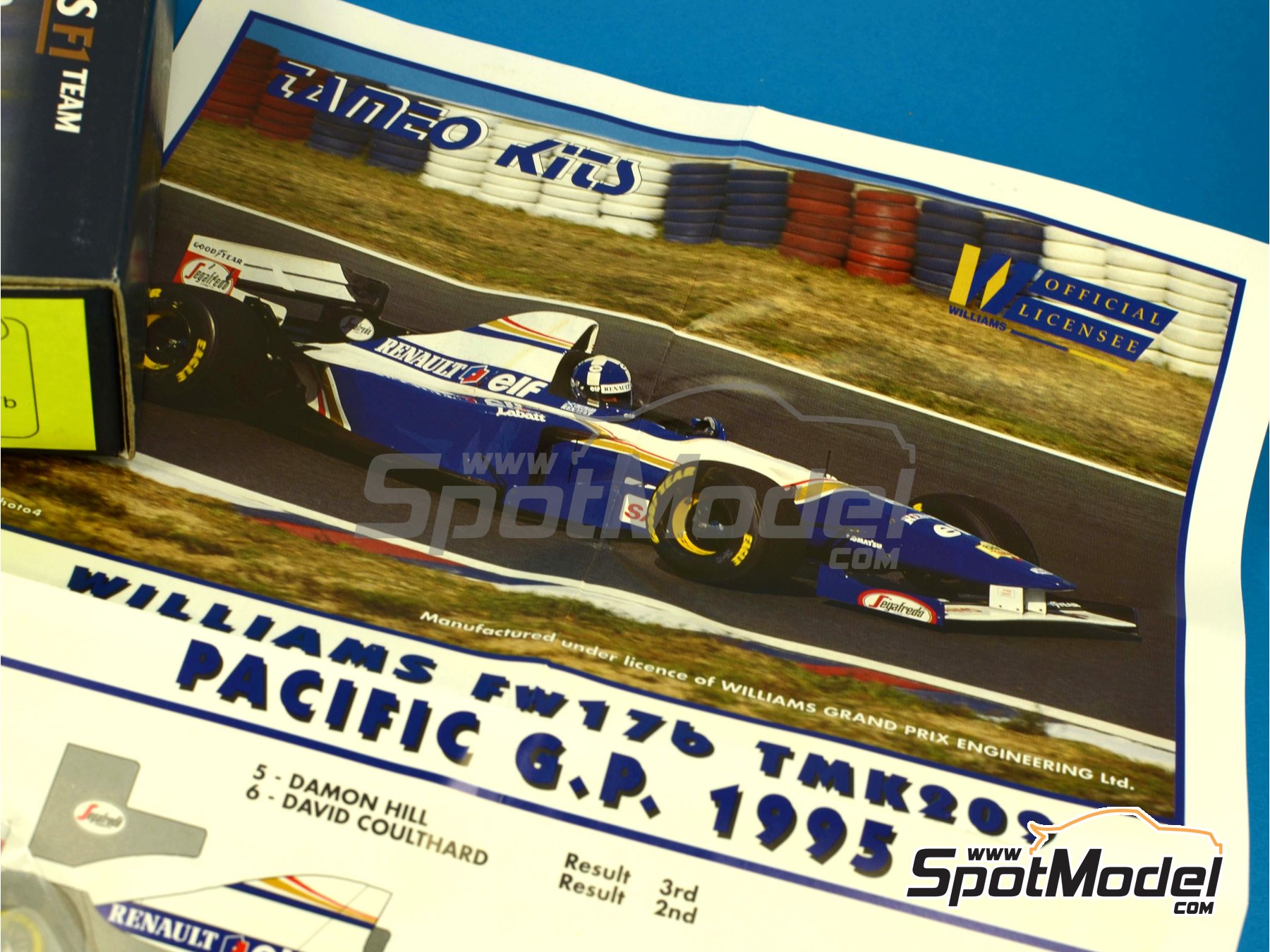 Tameo Kits TMK209: Car scale model kit 1/43 scale - Williams Renault ...