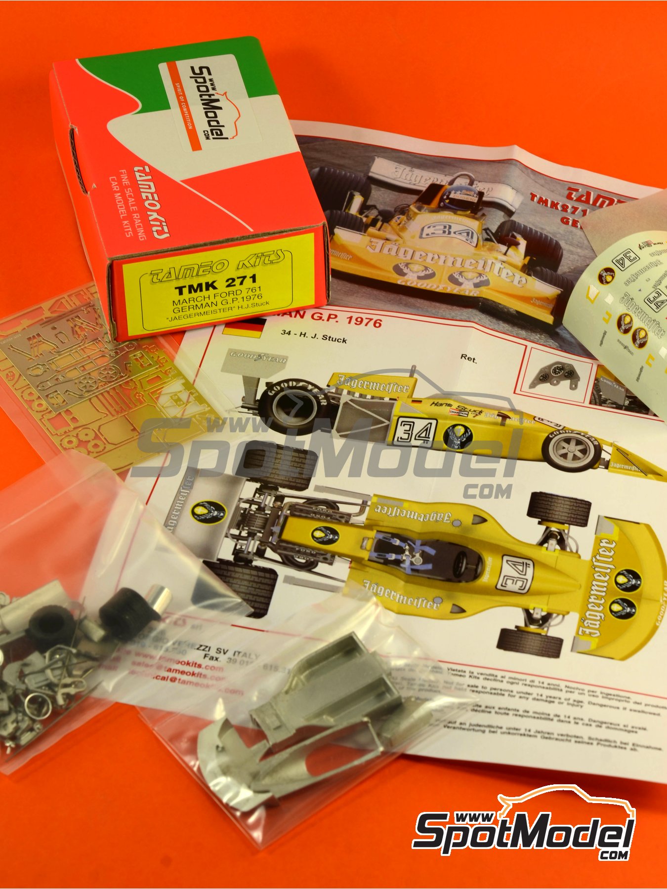 Tameo Kits TMK271: Car scale model kit 1/43 scale - March Ford 761 ...