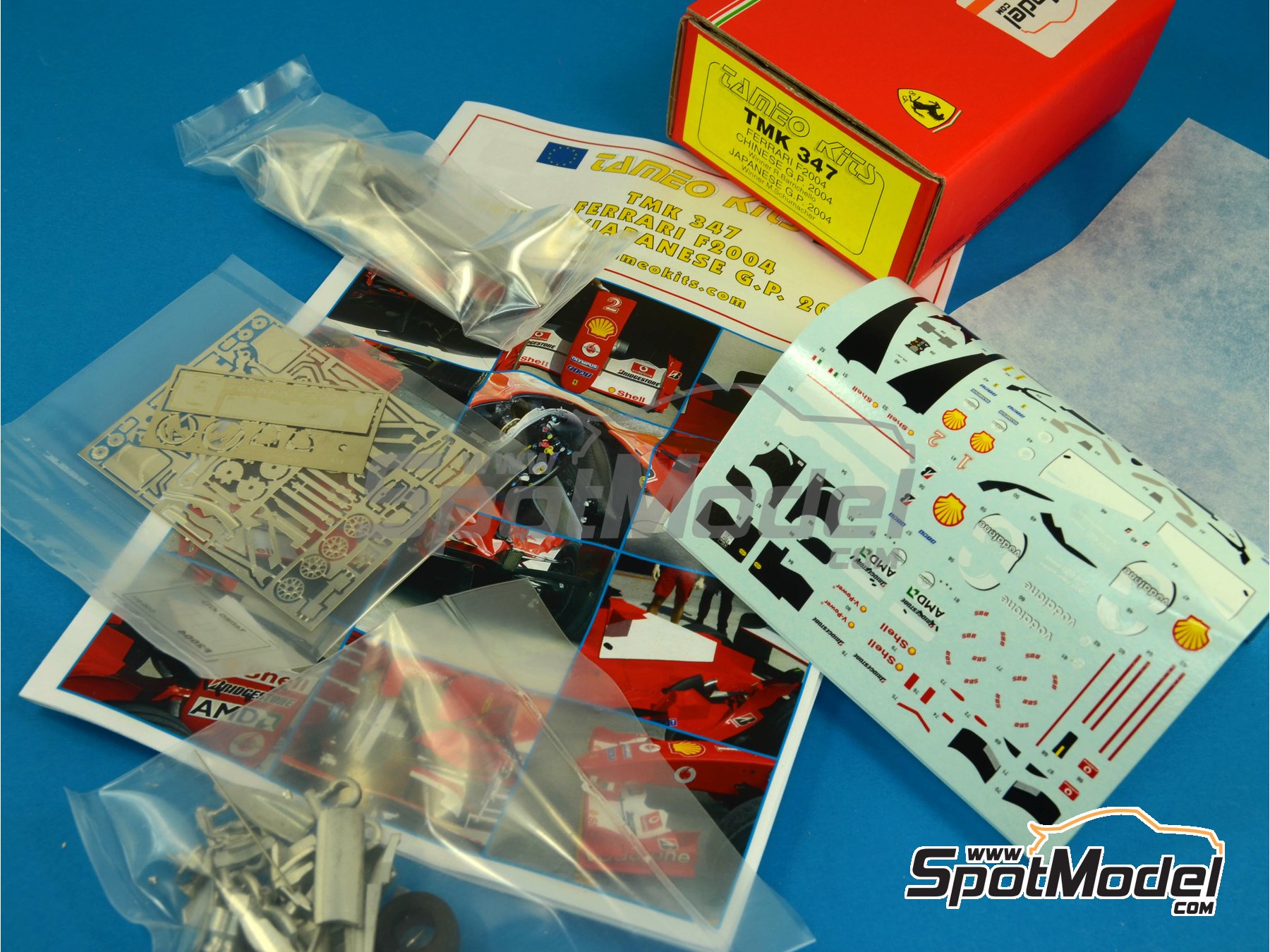 Tameo Kits TMK347: Car scale model kit 1/43 scale - Ferrari F2004 ...