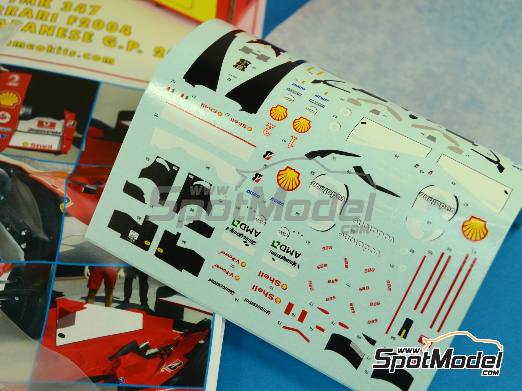 Tameo Kits TMK347: Car scale model kit 1/43 scale - Ferrari F2004 ...