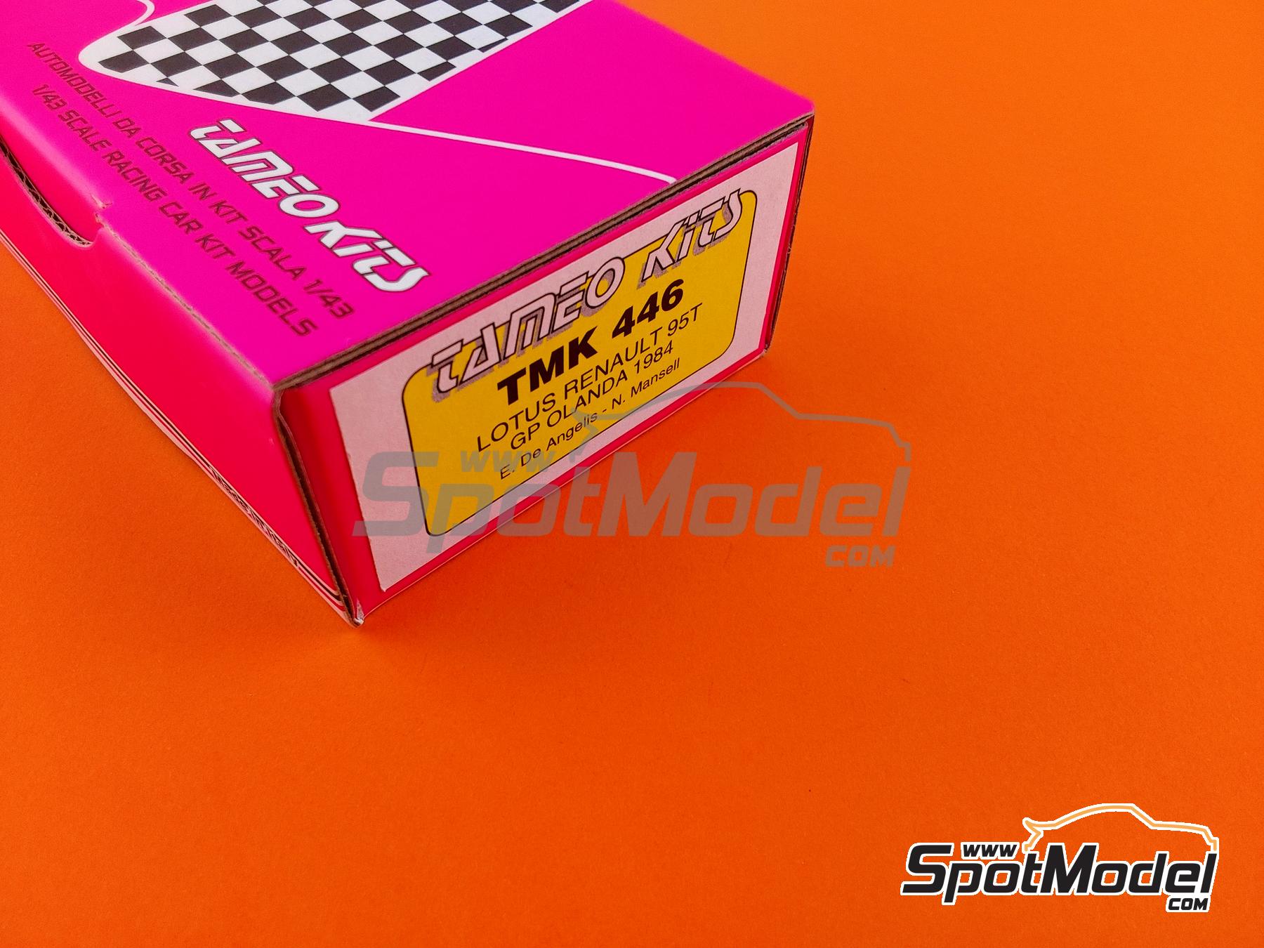 Tameo Kits TMK446: Car scale model kit 1/43 scale - Lotus Renault 95T ...