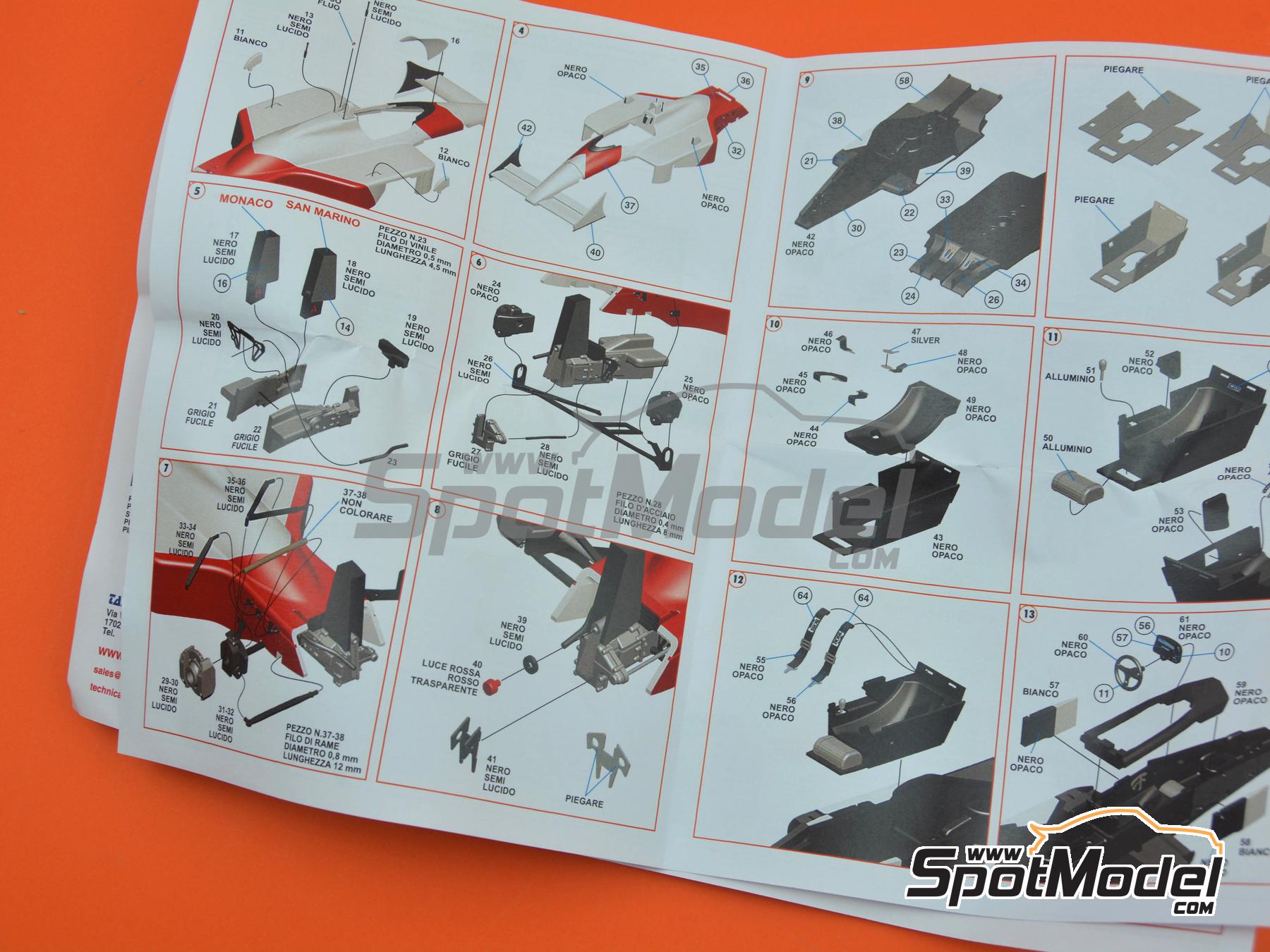 Tameo Kits TMK447: Car scale model kit 1/43 scale - McLaren Honda MP4/4 ...