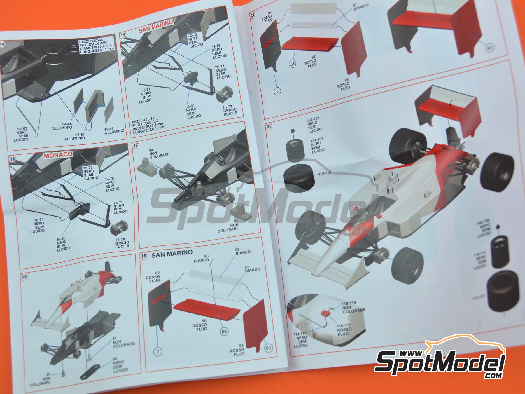 Tameo Kits TMK447: Car scale model kit 1/43 scale - McLaren Honda MP4/4 ...