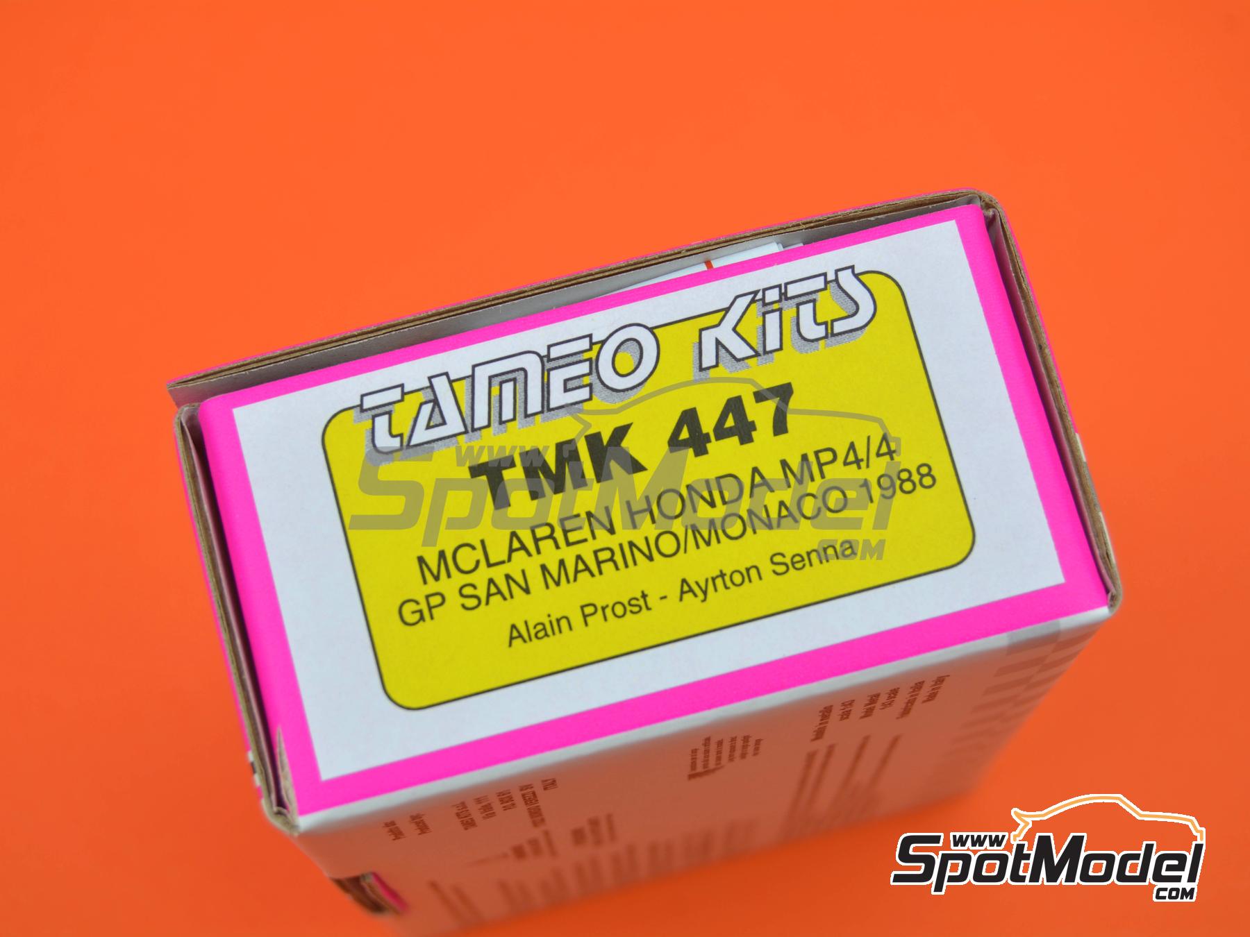 Tameo Kits TMK447: Car scale model kit 1/43 scale - McLaren Honda MP4/4 ...