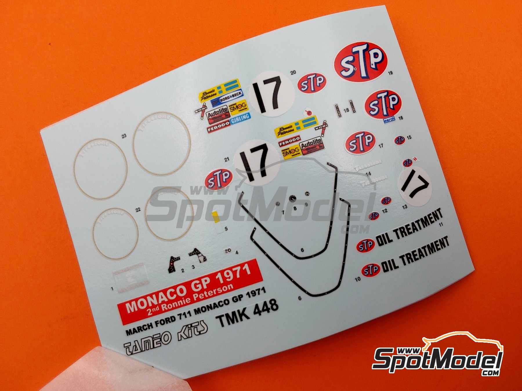 Tameo Kits TMK448: Car scale model kit 1/43 scale - March Ford 711 ...