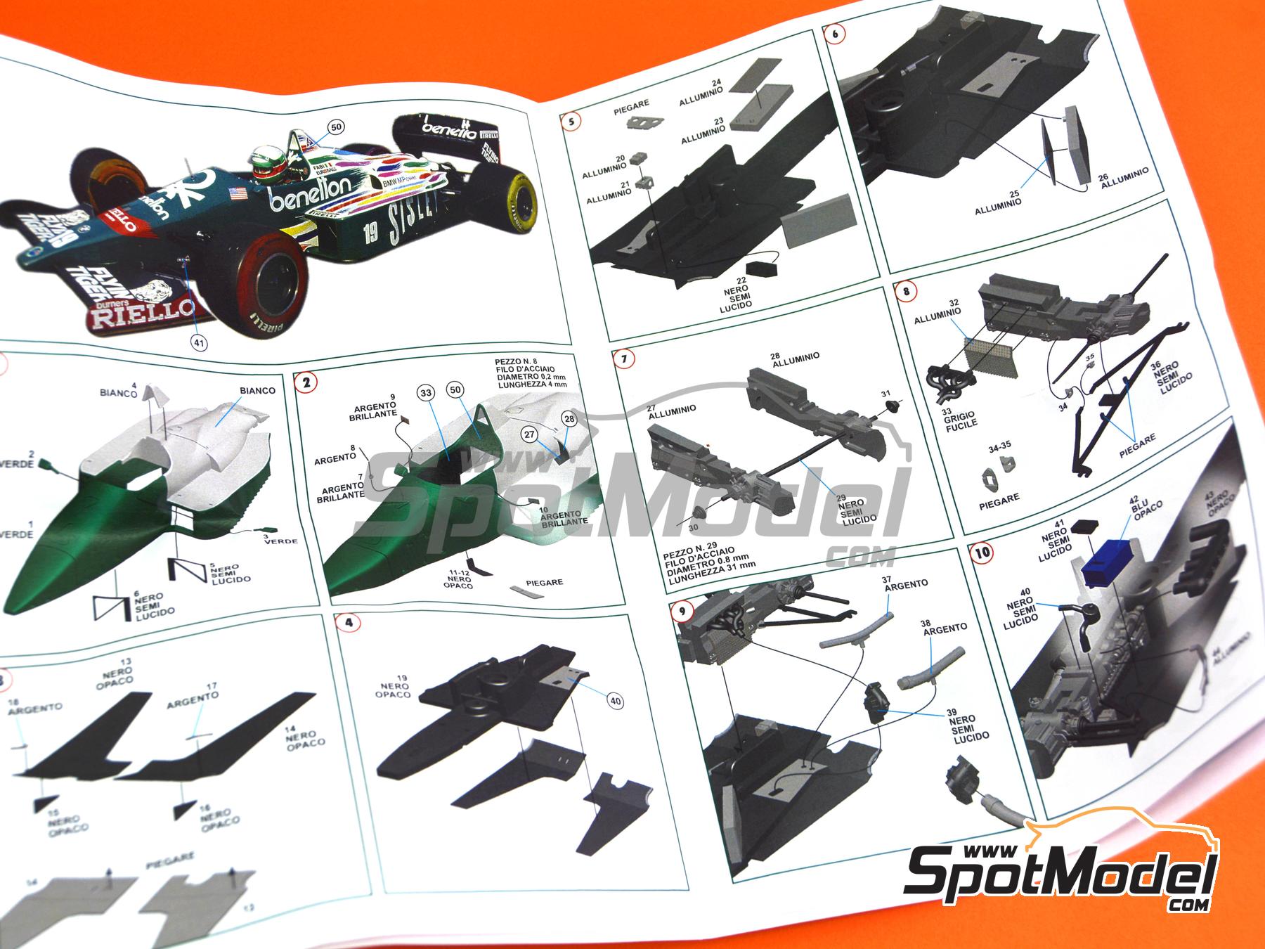 Tameo Kits TMK449: Car scale model kit 1/43 scale - Benetton BMW B186 ...