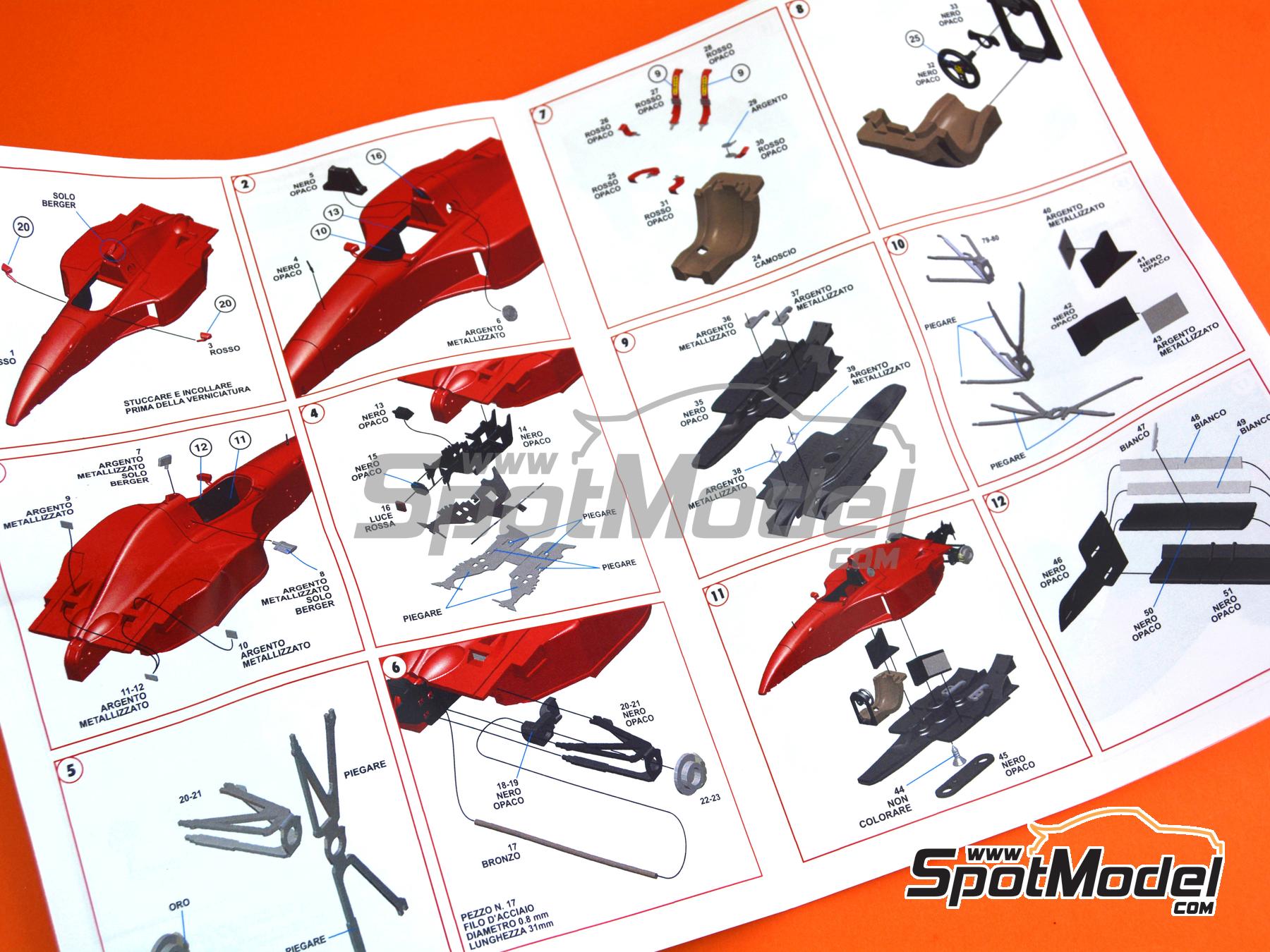 Tameo Kits TMK450: Car scale model kit 1/43 scale - Ferrari 412 T2 ...