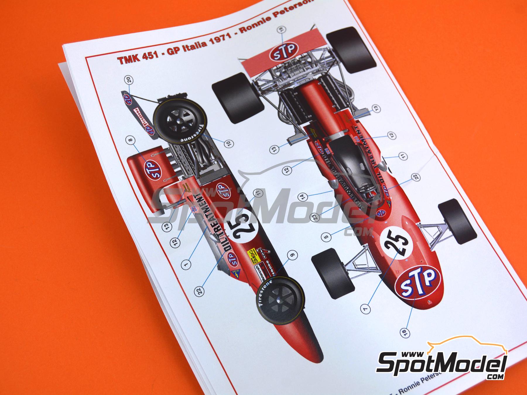 Tameo Kits TMK451: Car scale model kit 1/43 scale - March Ford 711 ...