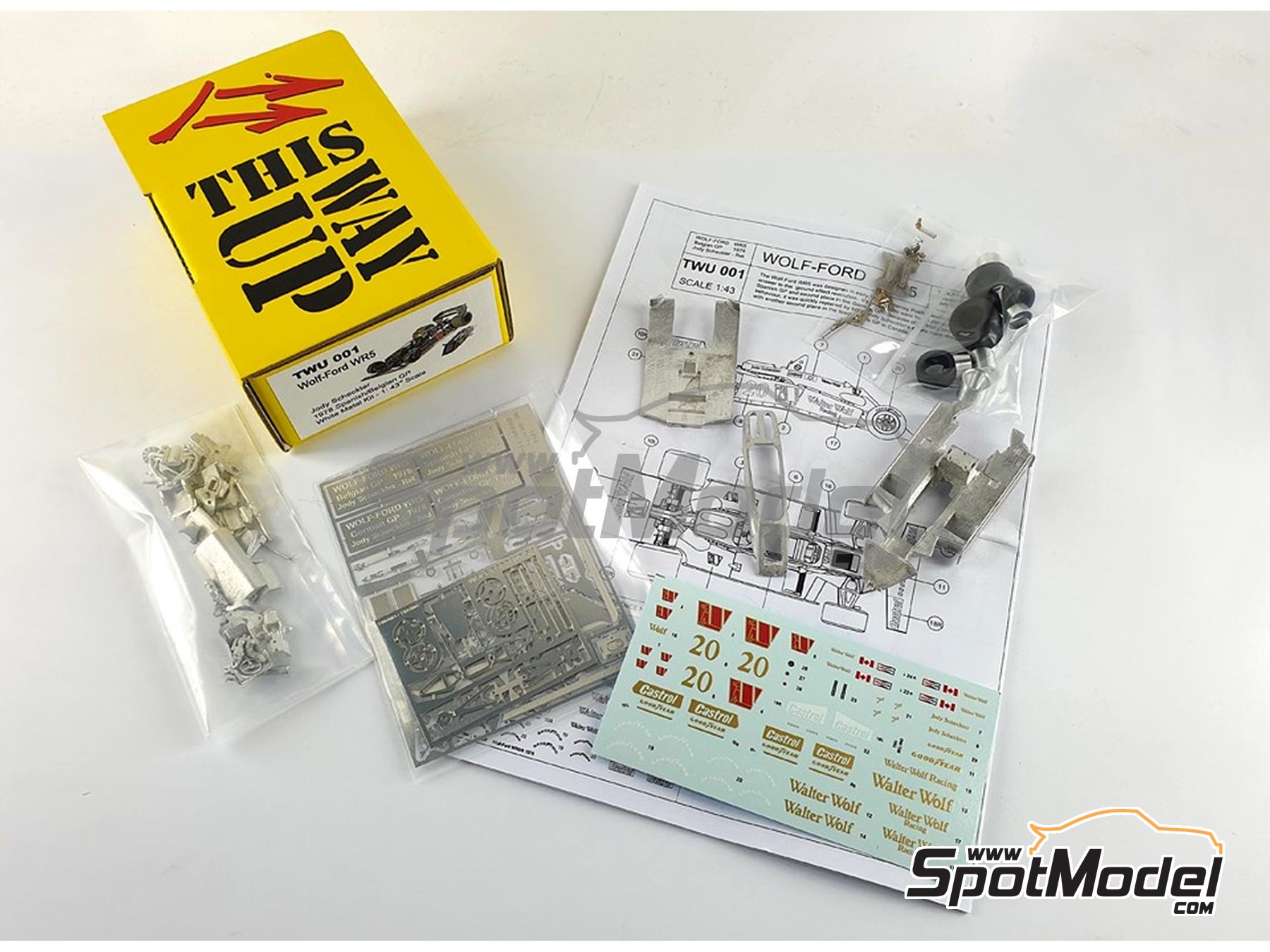 Tameo Kits TWU001: Car scale model kit 1/43 scale - Wolf Ford WR5 ...