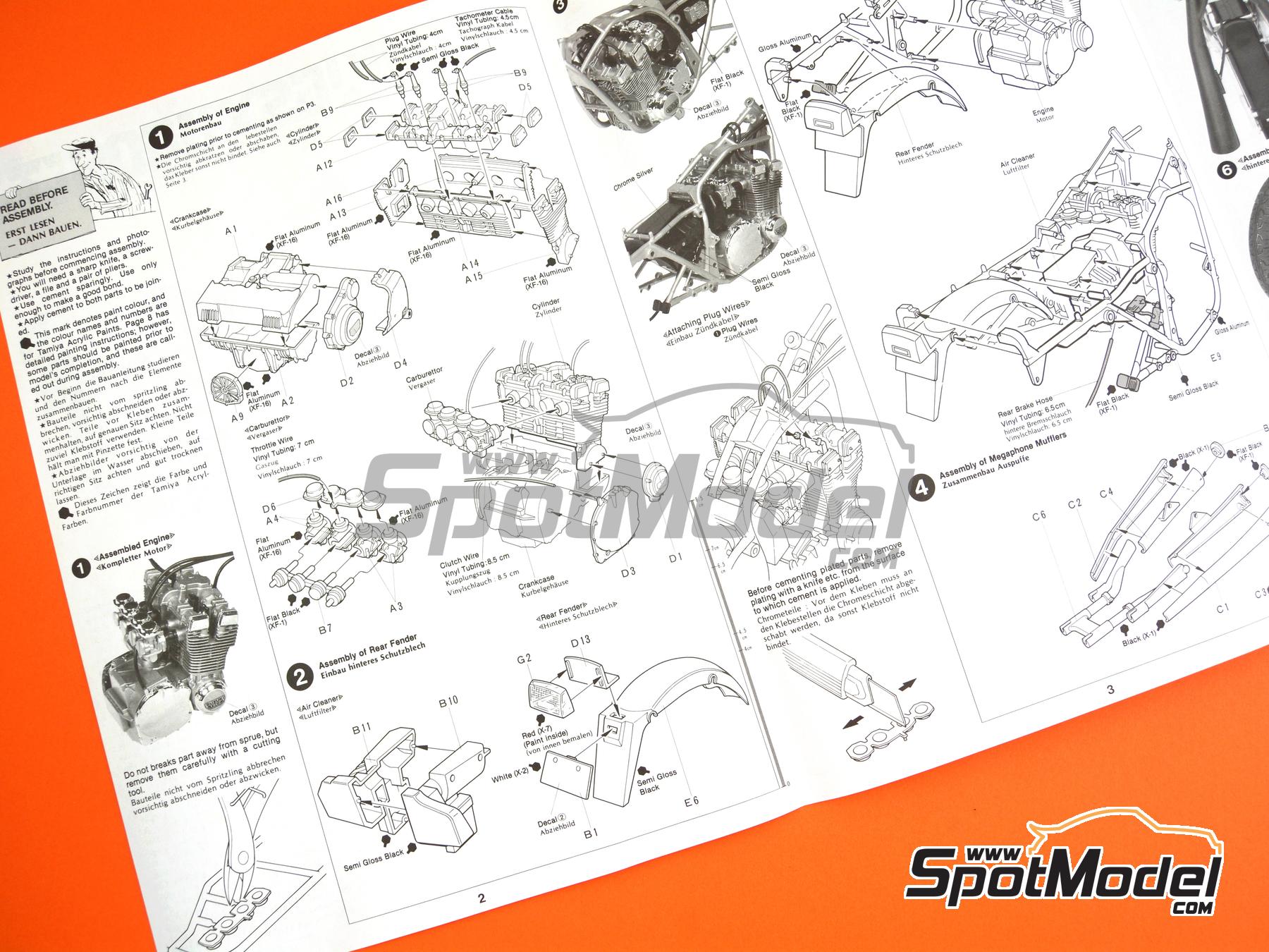 Tamiya 14010: Motorbike scale model kit 1/12 scale - Suzuki GSX1100S ...