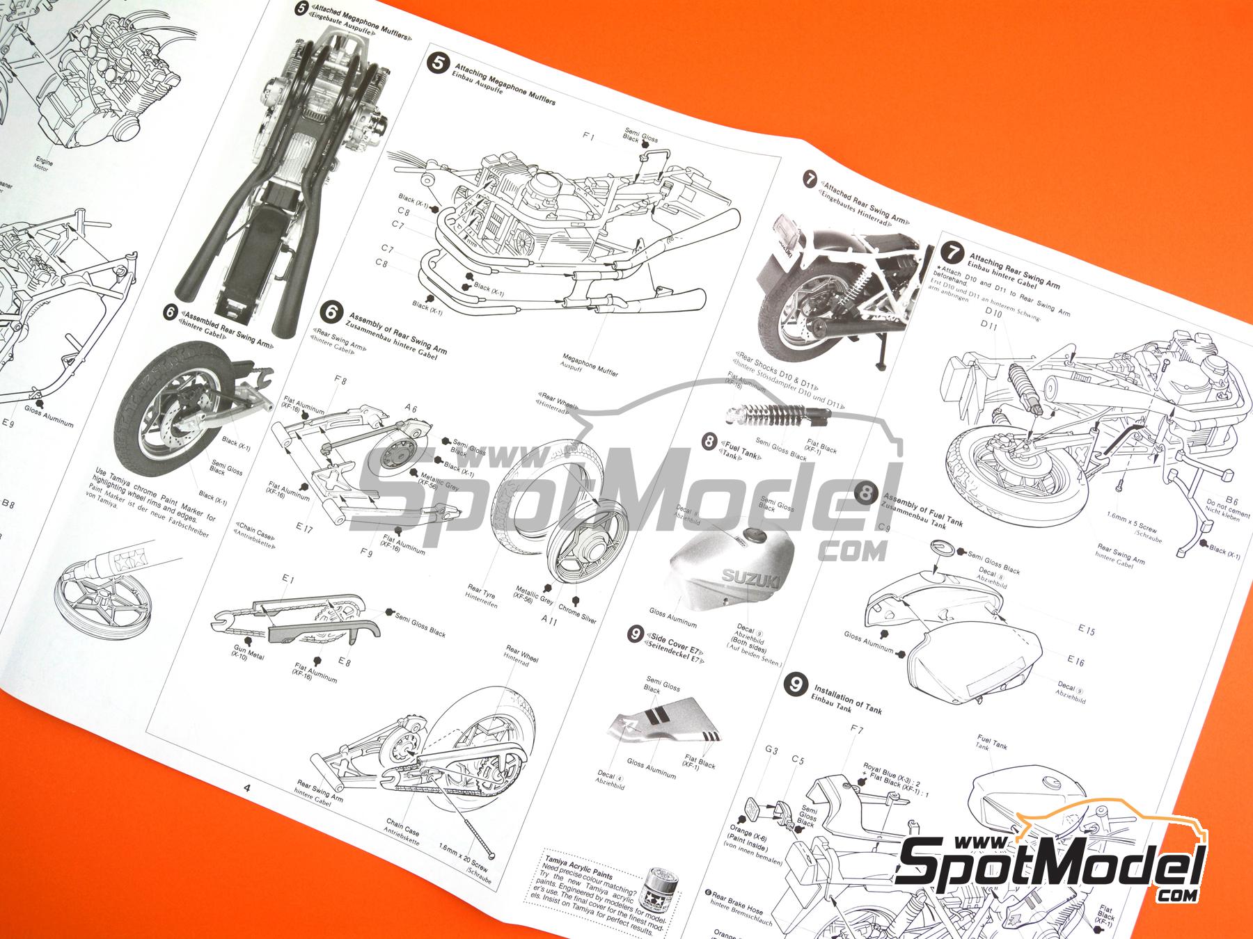 Tamiya 14010: Motorbike scale model kit 1/12 scale - Suzuki GSX1100S ...