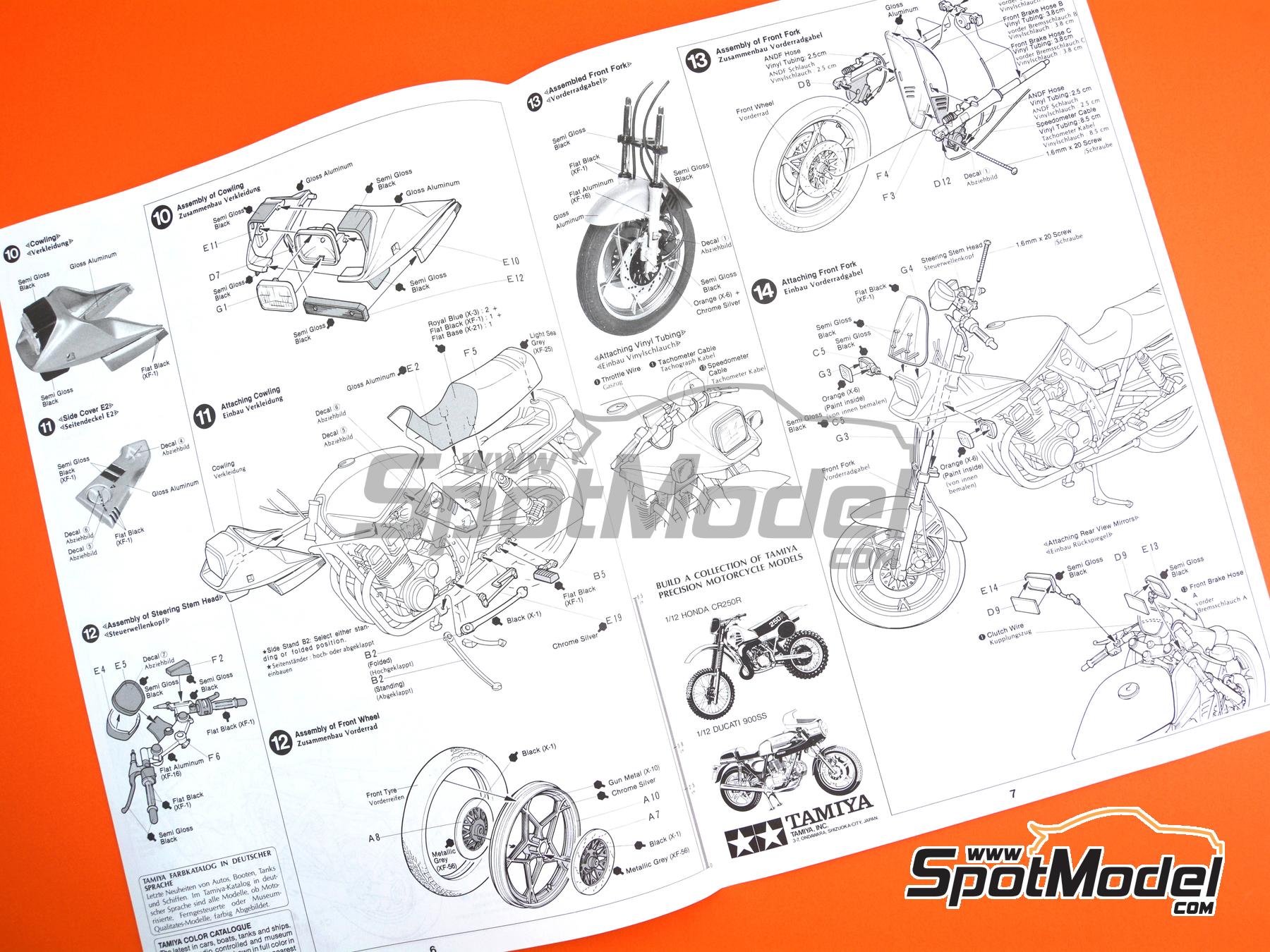 Tamiya 14010: Motorbike scale model kit 1/12 scale - Suzuki GSX1100S ...