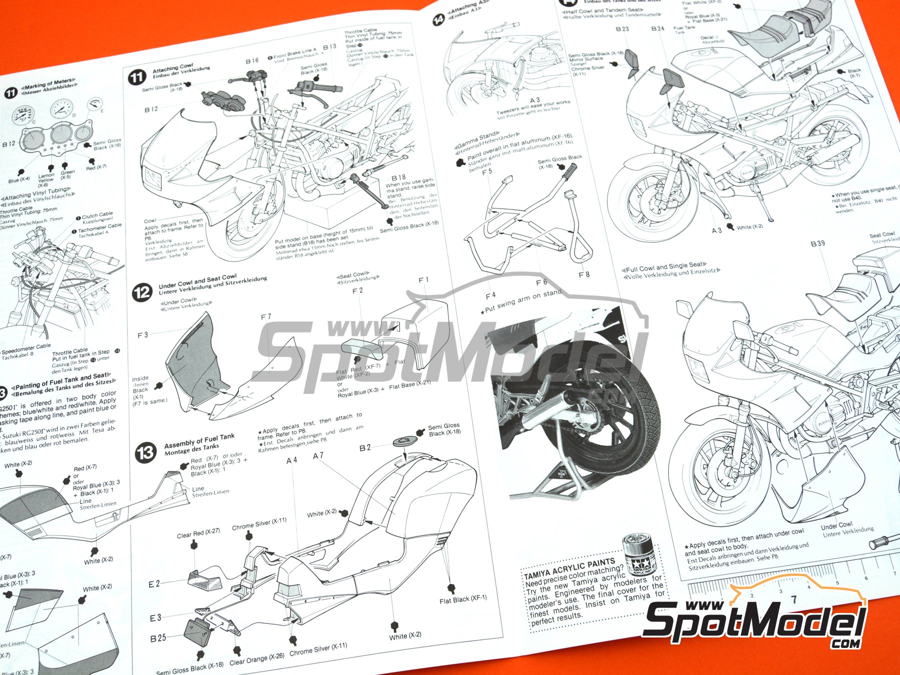 Tamiya 14029: Motorbike scale model kit 1/12 scale - Suzuki RG250 Gamma ...