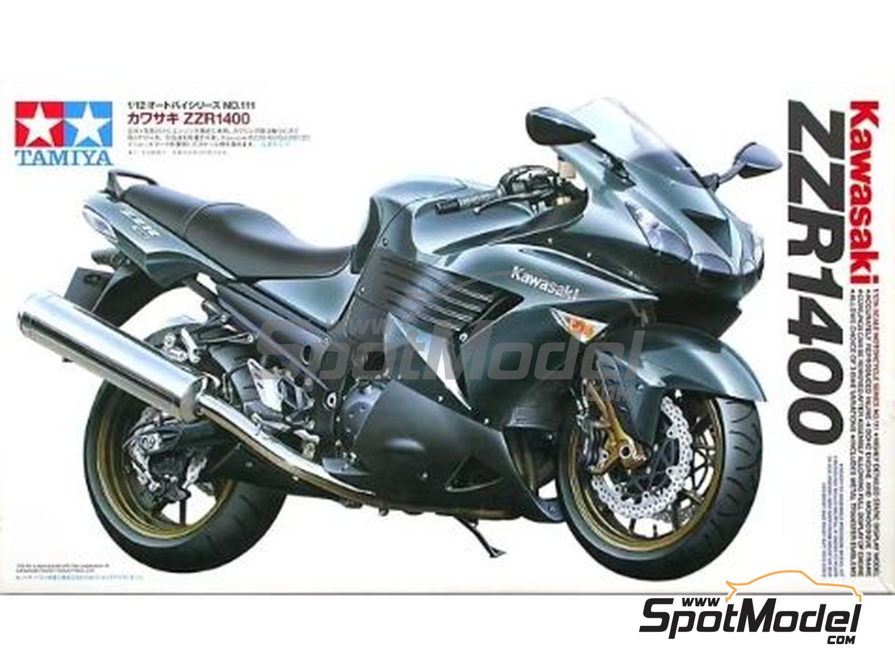 Tamiya 14111: Motorbike scale model kit 1/12 scale - Kawasaki ZZR 1400 (ref. TAM14111) | SpotModel