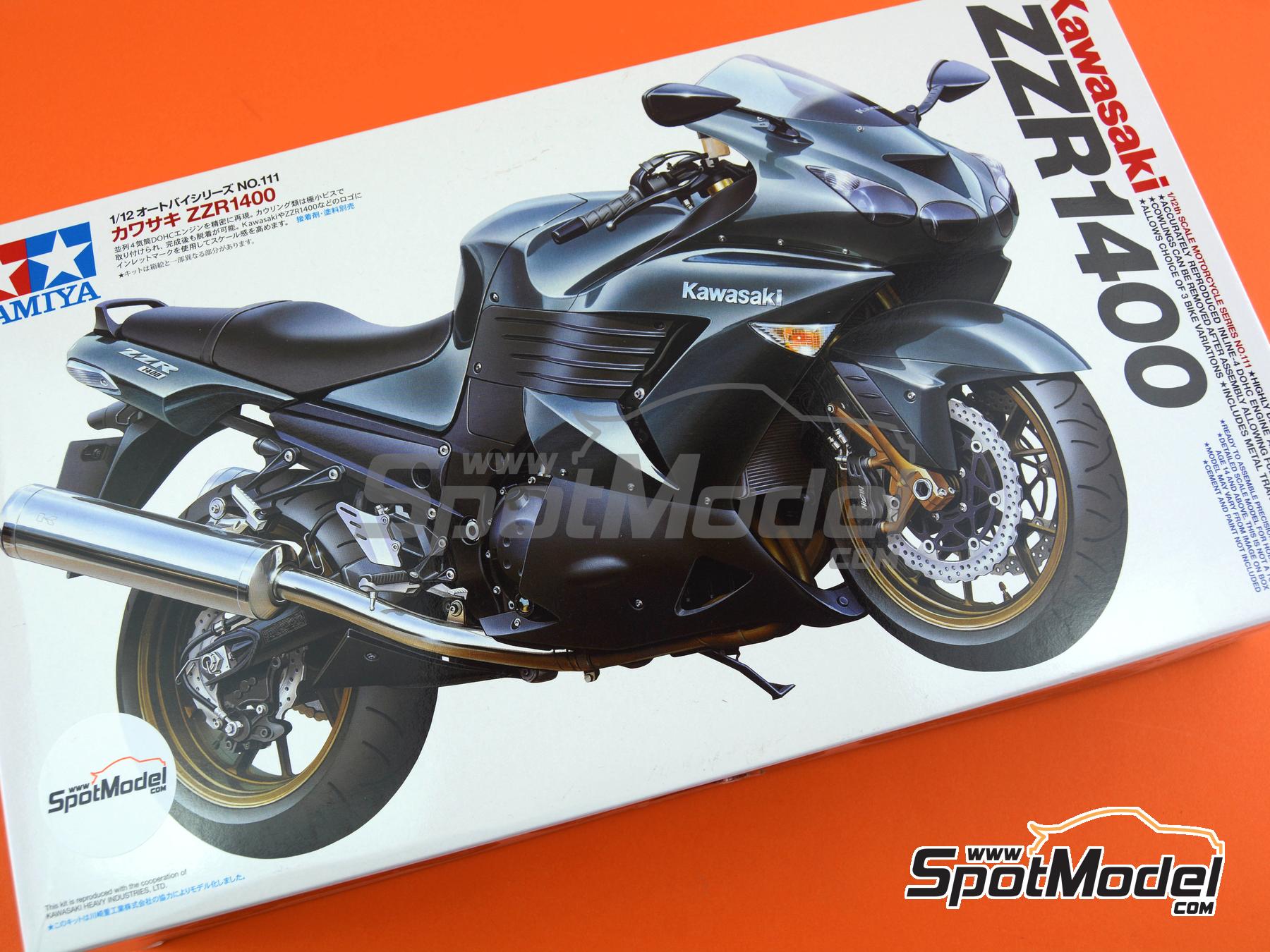 Tamiya 14111: Motorbike scale model kit 1/12 scale - Kawasaki ZZR 1400 ...