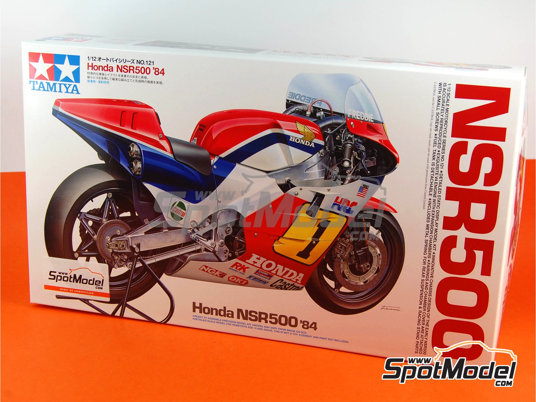 Tamiya 14121: Motorbike scale model kit 1/12 scale - Honda NSR500 Honda ...