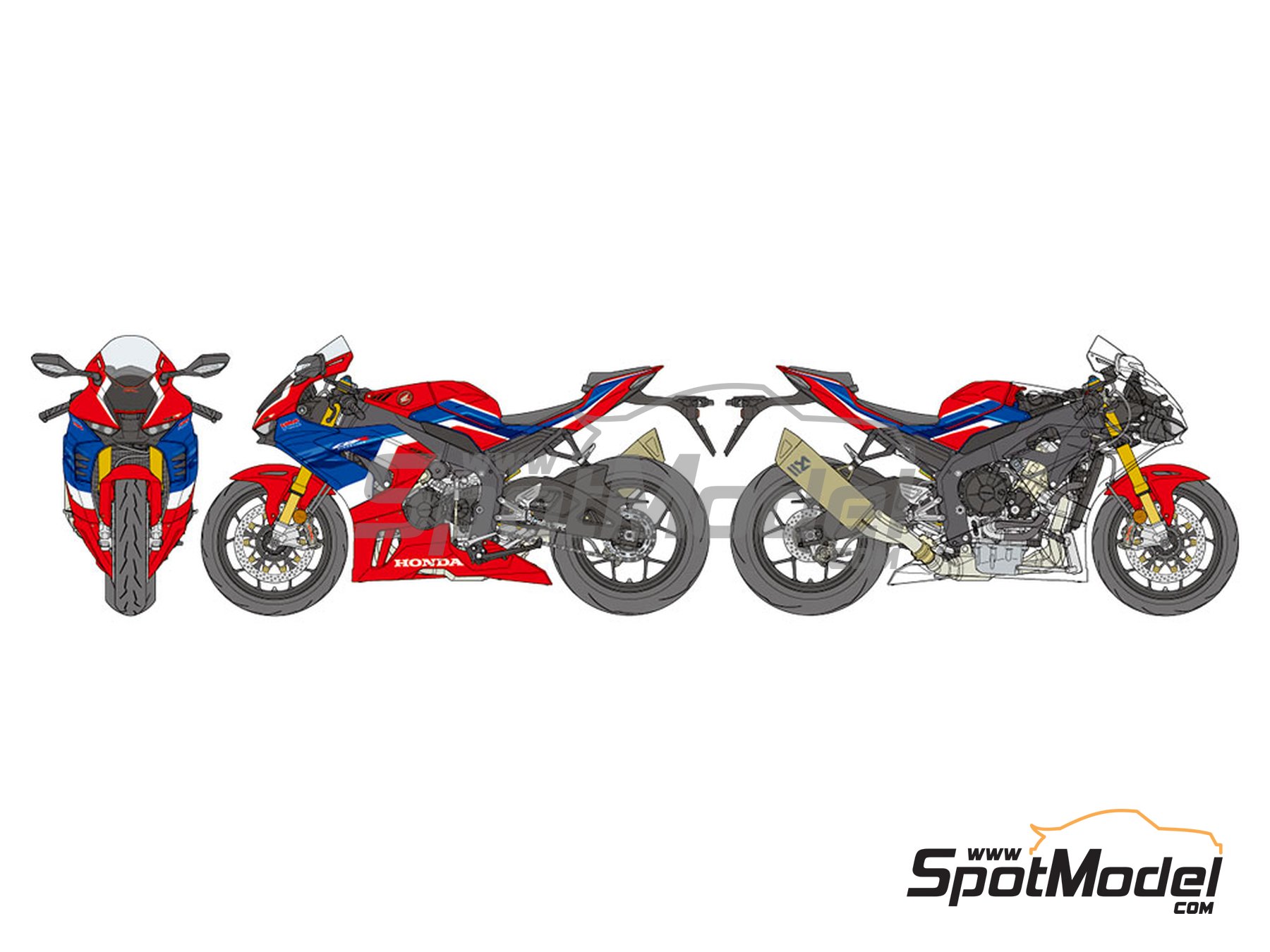 Tamiya 14138: Motorbike scale model kit 1/12 scale - Honda CBR1000RR-R ...