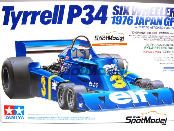Tamiya 20058: Car scale model kit 1/20 scale - Tyrrell Ford P34 Six ...