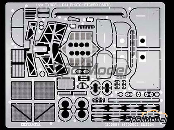 Tamiya 20058: Car scale model kit 1/20 scale - Tyrrell Ford P34 Six ...