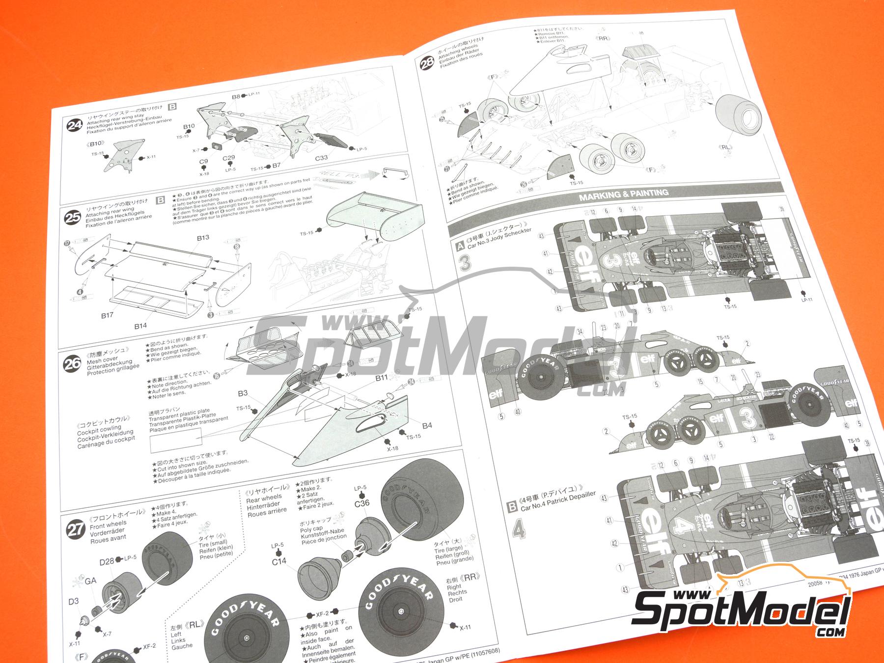 Tamiya 20058: Car scale model kit 1/20 scale - Tyrrell Ford P34 Six ...