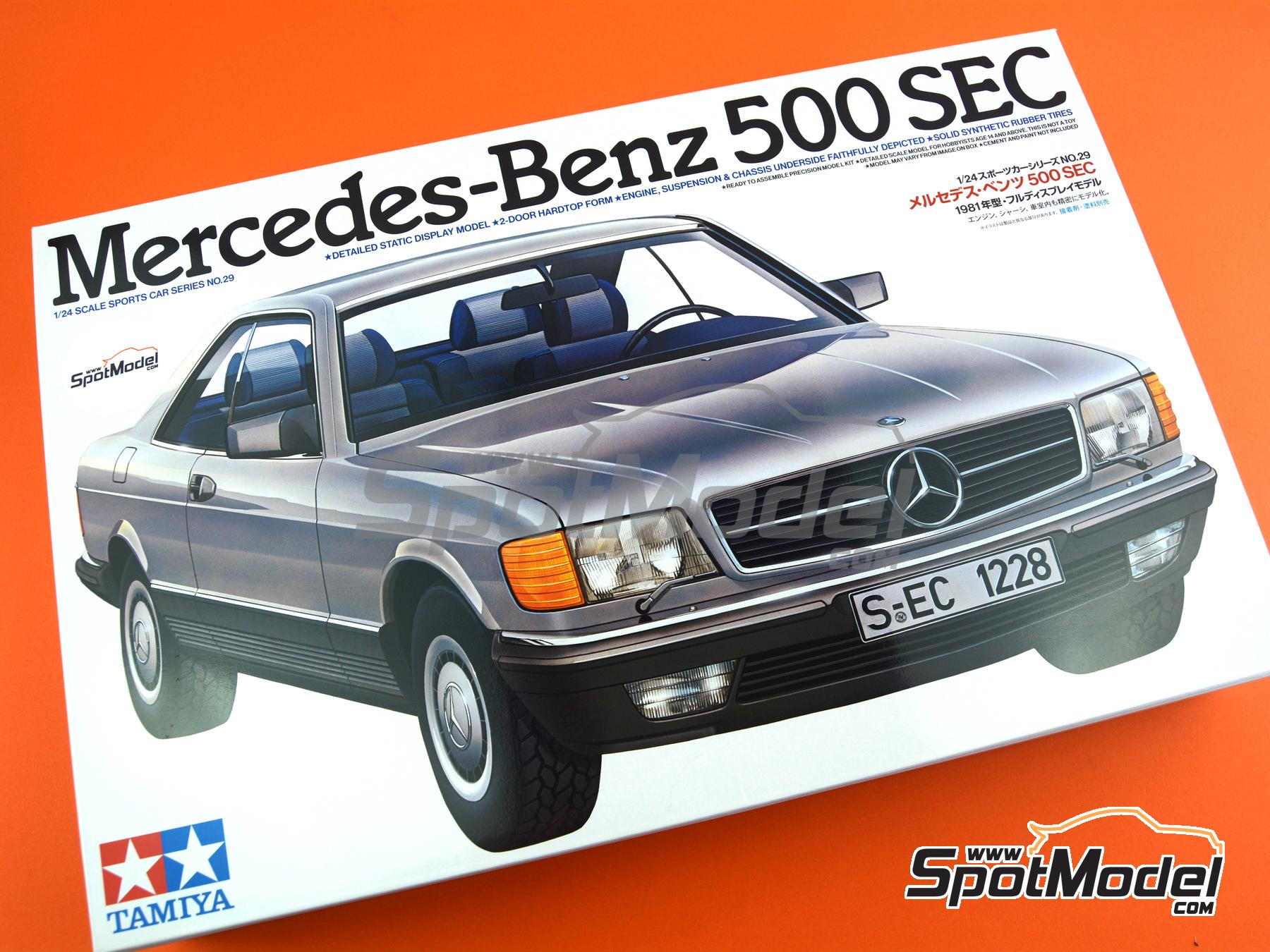 Tamiya 24029: Car scale model kit 1/24 scale - Mercedes-Benz 500 SEC ...