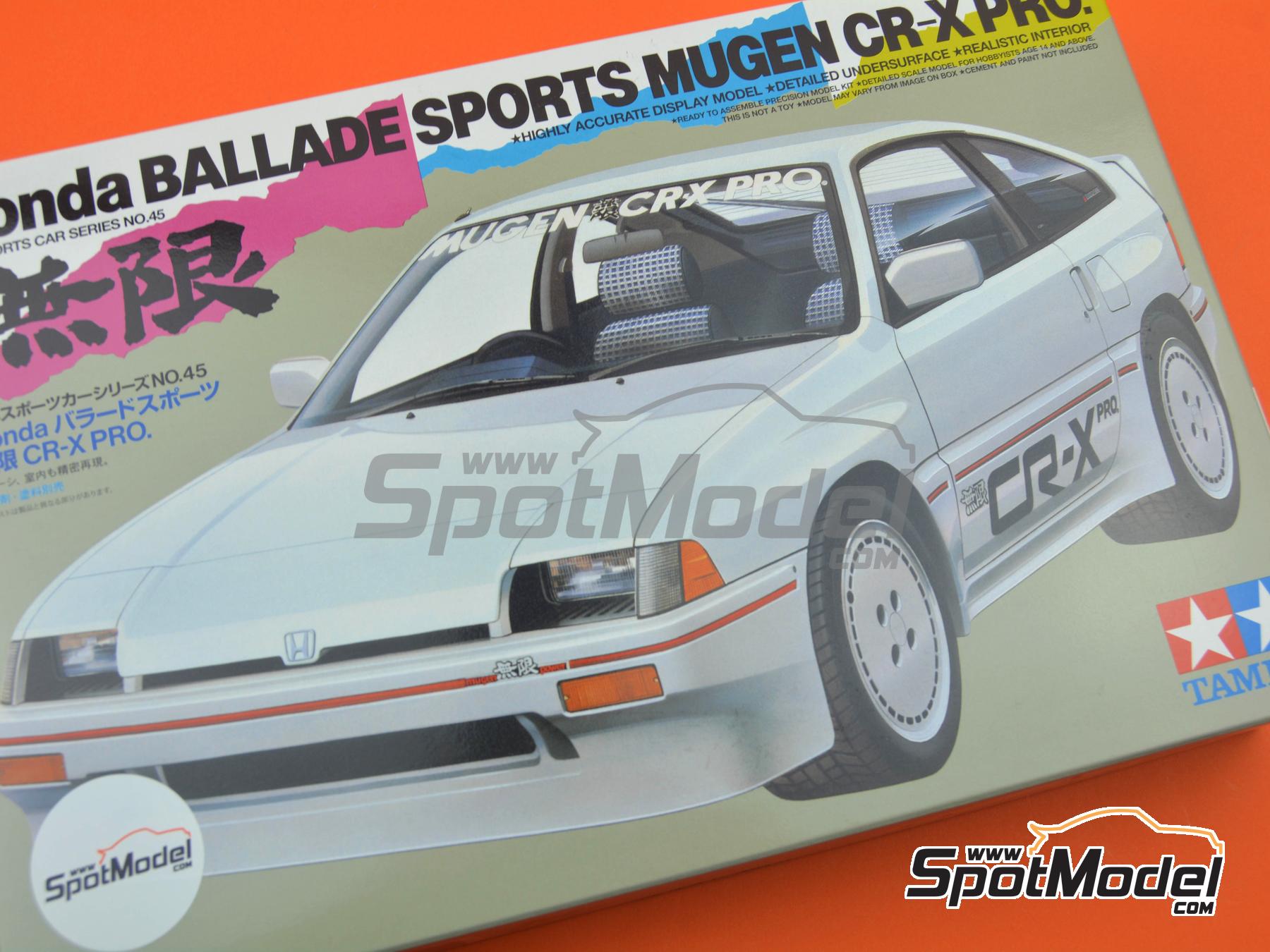 Tamiya 24045: Car scale model kit 1/24 scale - Honda Ballade Sports Mugen CR-X PRO (ref ...