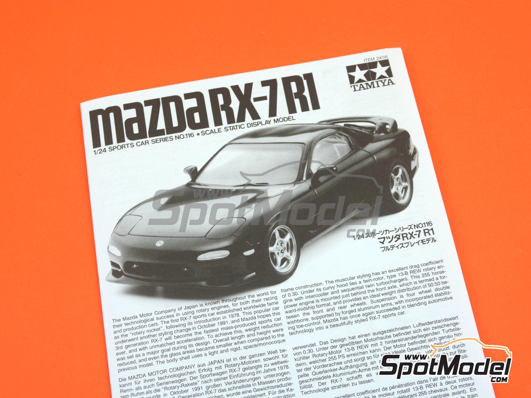 Tamiya 24116: Car scale model kit 1/24 scale - Mazda RX-7 R1 (ref ...