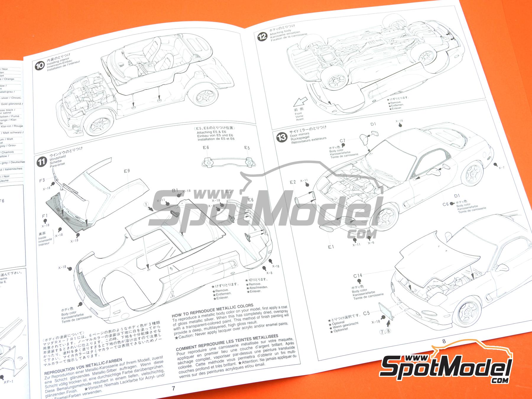 Tamiya 24116: Car scale model kit 1/24 scale - Mazda RX-7 R1 (ref ...