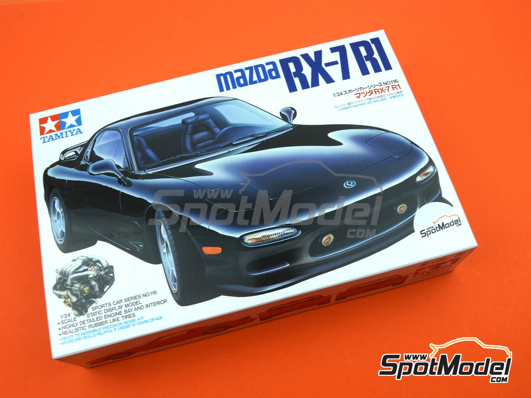 Tamiya 24116: Car scale model kit 1/24 scale - Mazda RX-7 R1 (ref. TAM24116) | SpotModel