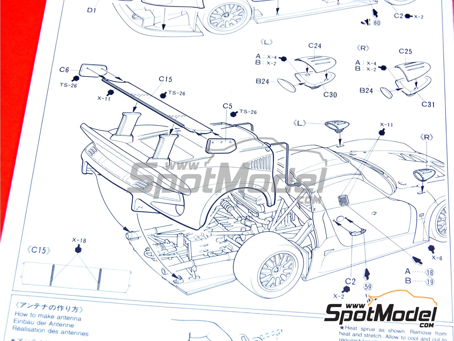 Tamiya 24186: Car scale model kit 1/24 scale - Porsche 911 GT1 Porsche ...