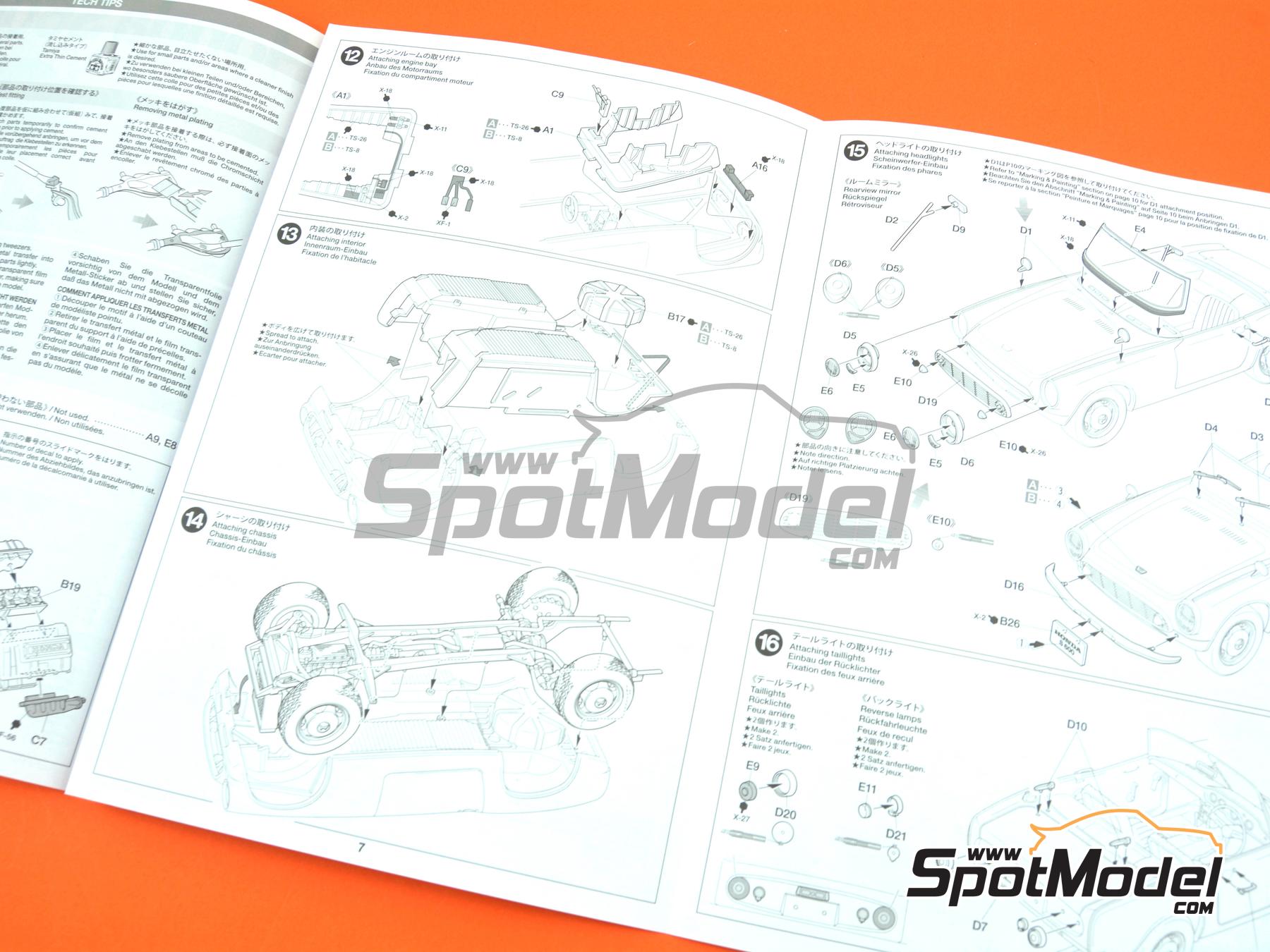 Tamiya 24340: Car scale model kit 1/24 scale - Honda S600 (ref ...