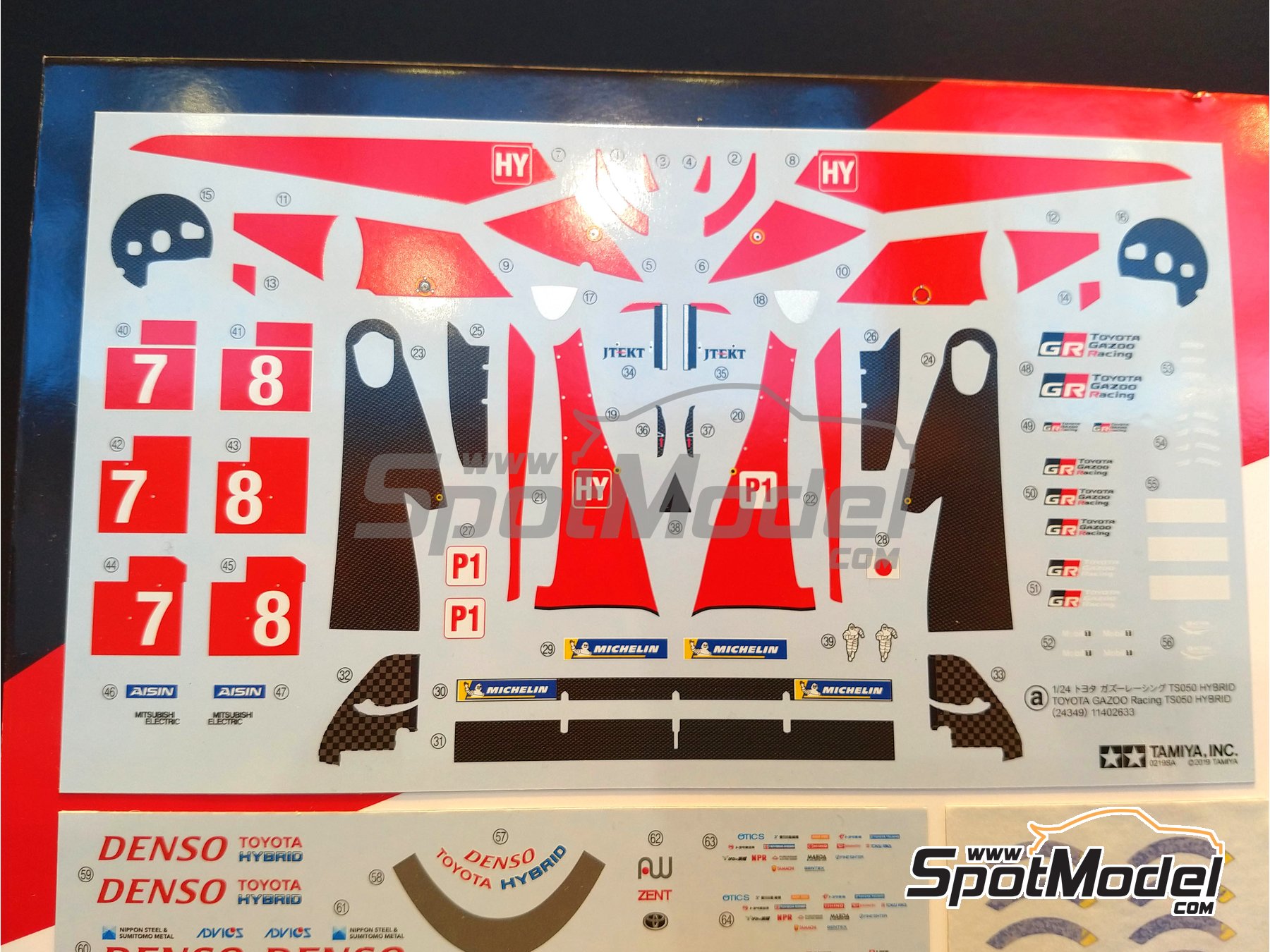 Tamiya 24349-DECALS: Spare part 1/24 scale - Toyota TS050 Hybrid ...