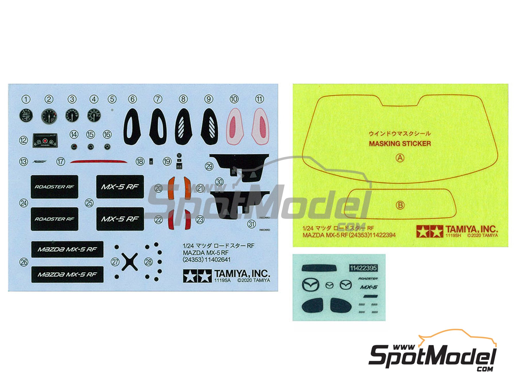 Tamiya 24353: Car scale model kit 1/24 scale - Mazda MX-5 Miata RF (ref ...