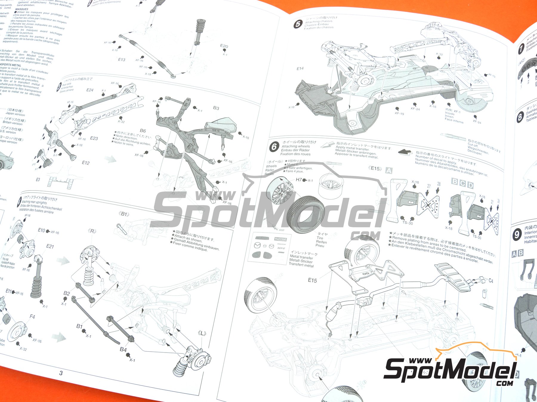 Tamiya 24353: Car scale model kit 1/24 scale - Mazda MX-5 Miata RF (ref ...