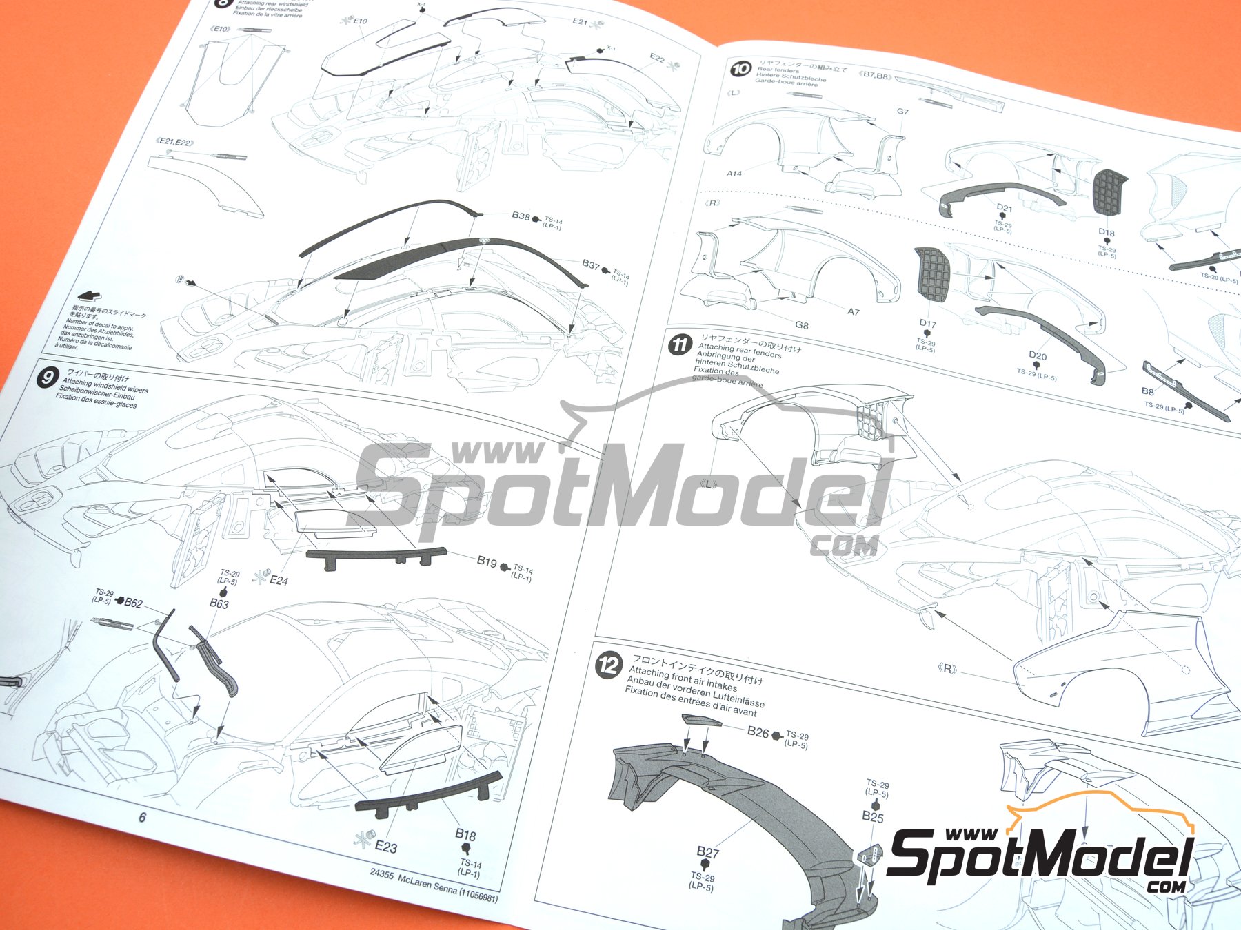 Tamiya 24355: Car scale model kit 1/24 scale - McLaren Senna (ref ...