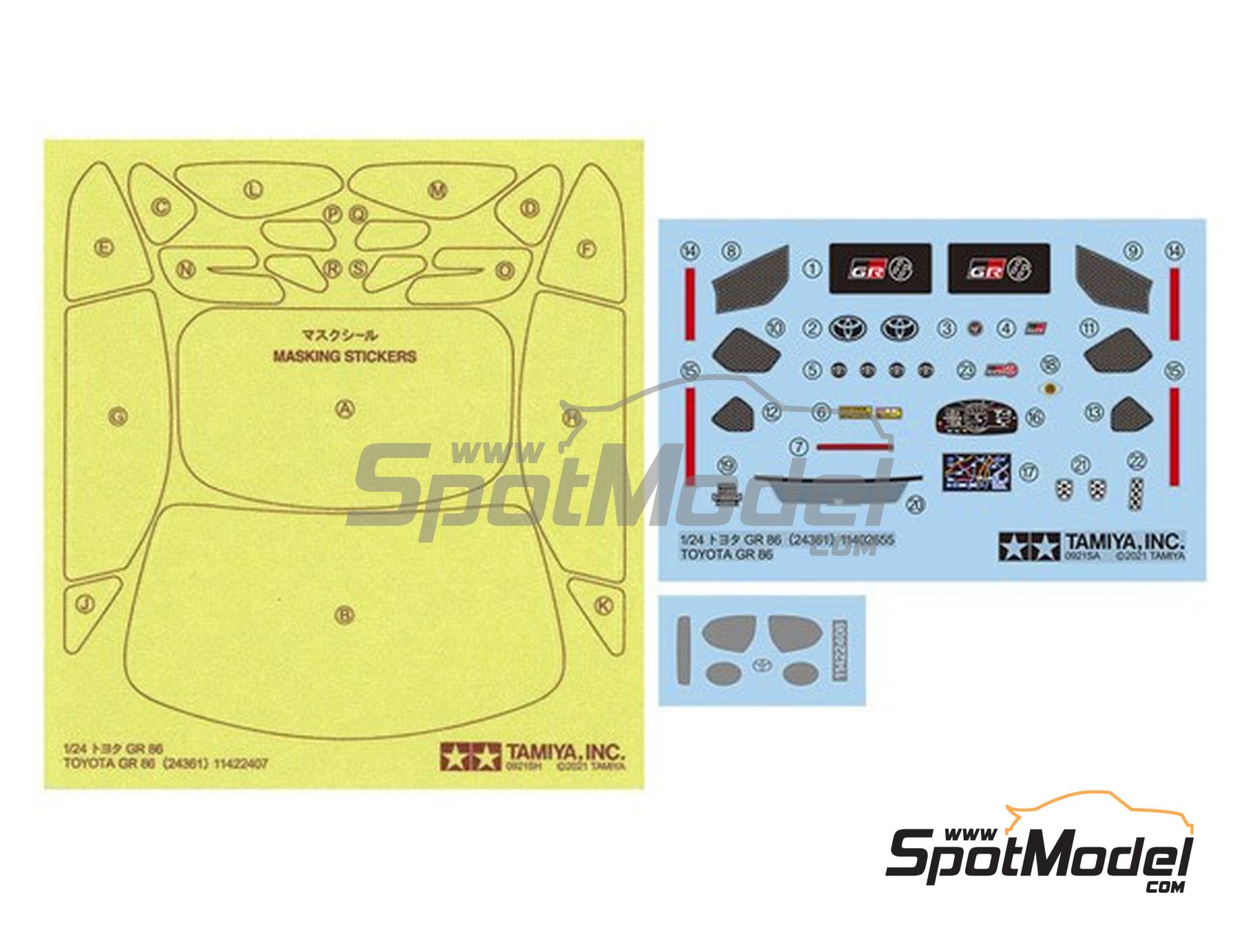 Tamiya 24361: Car scale model kit 1/24 scale - Toyota GR86 (ref ...