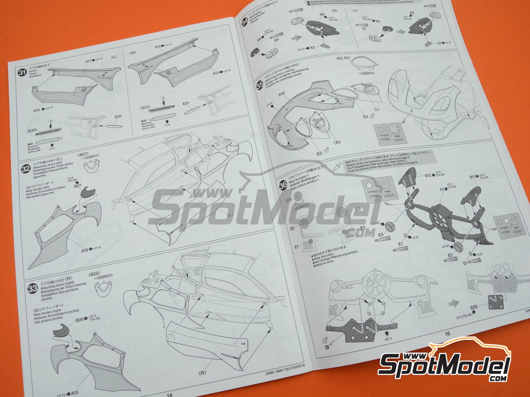 Tamiya 24364: Car scale model kit 1/24 scale - Gordon Murray Automotive ...