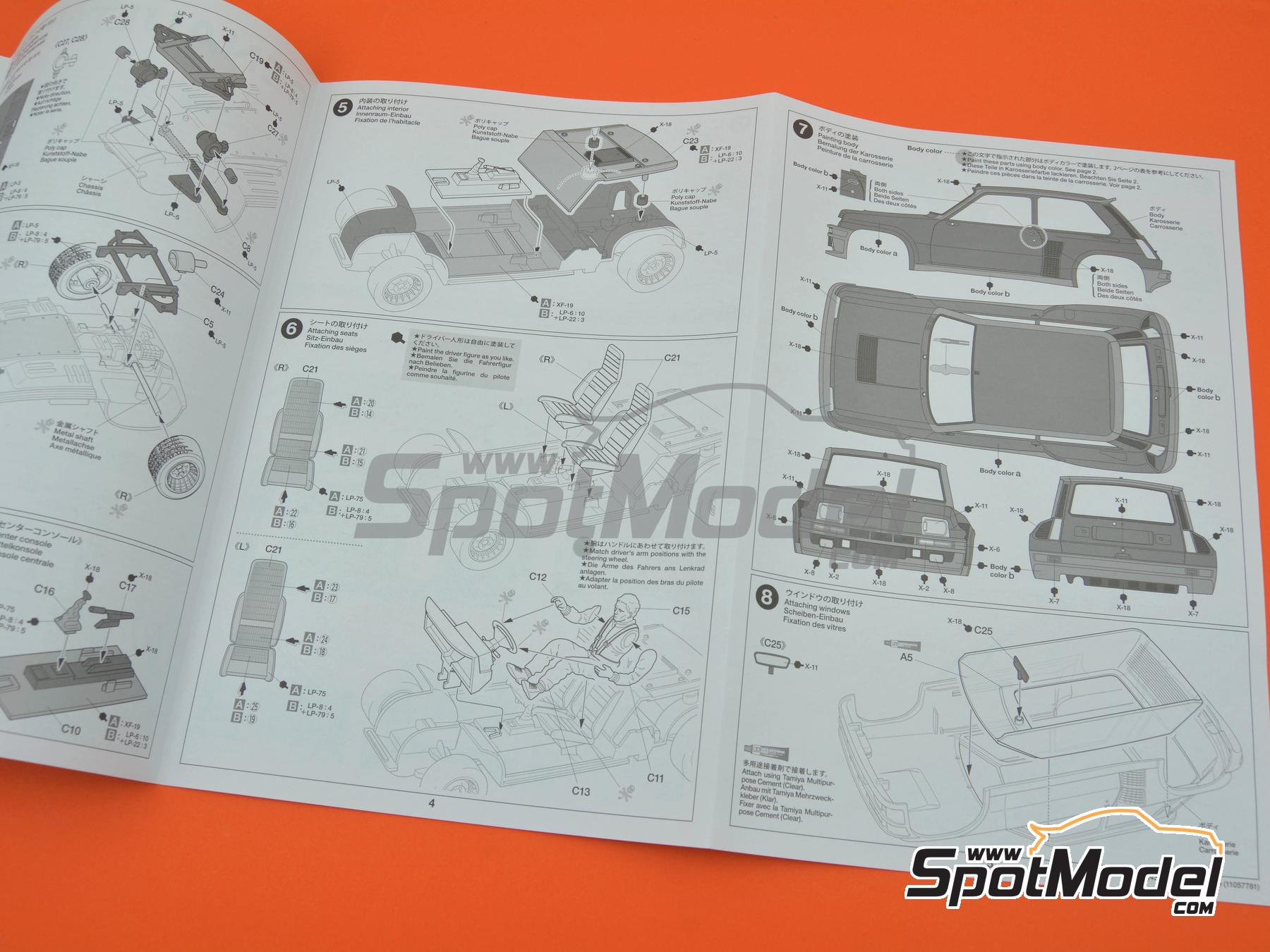 Tamiya 24368: Car scale model kit 1/24 scale - Renault 5 Turbo (ref ...