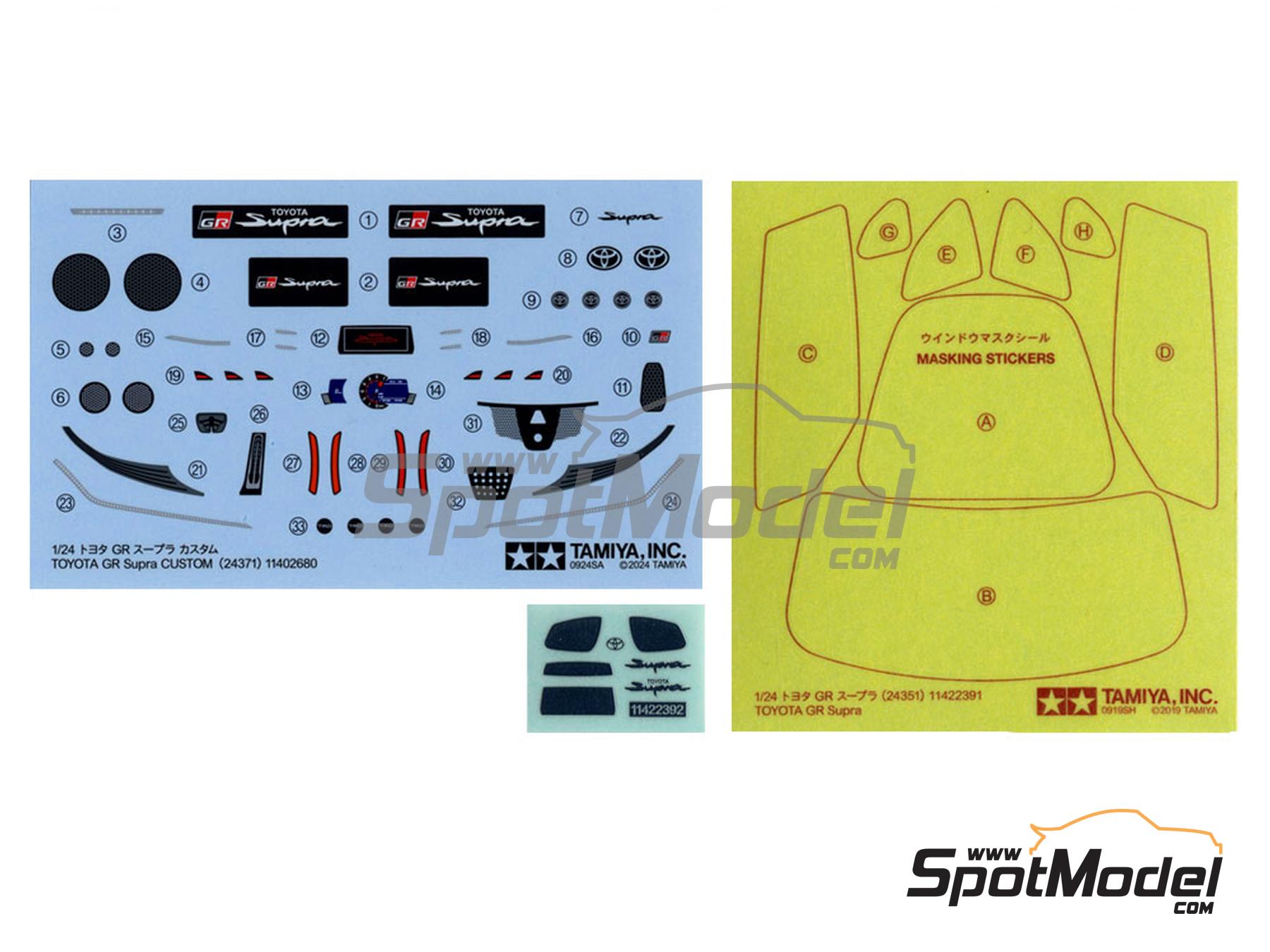 Tamiya 24371: Car scale model kit 1/24 scale - Toyota GR Supra Custom ...