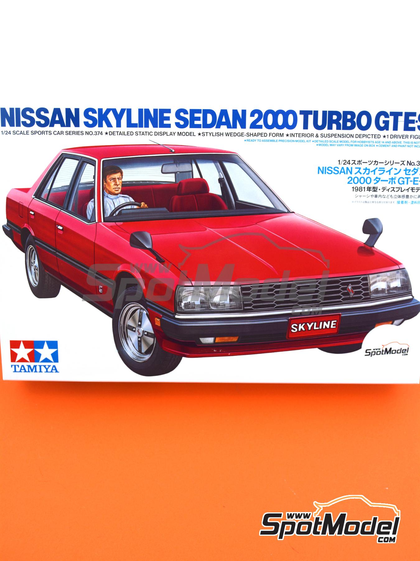 Tamiya 24374: Car scale model kit 1/24 scale - Nissan Skyline Sedan ...