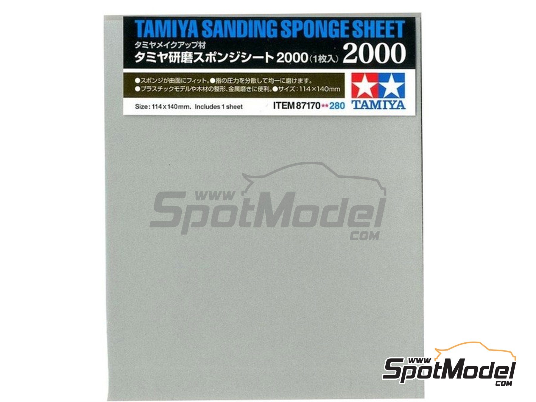 Tamiya 87170: Sandpaper Sanding sponge sheet 2000 1 units (ref ...