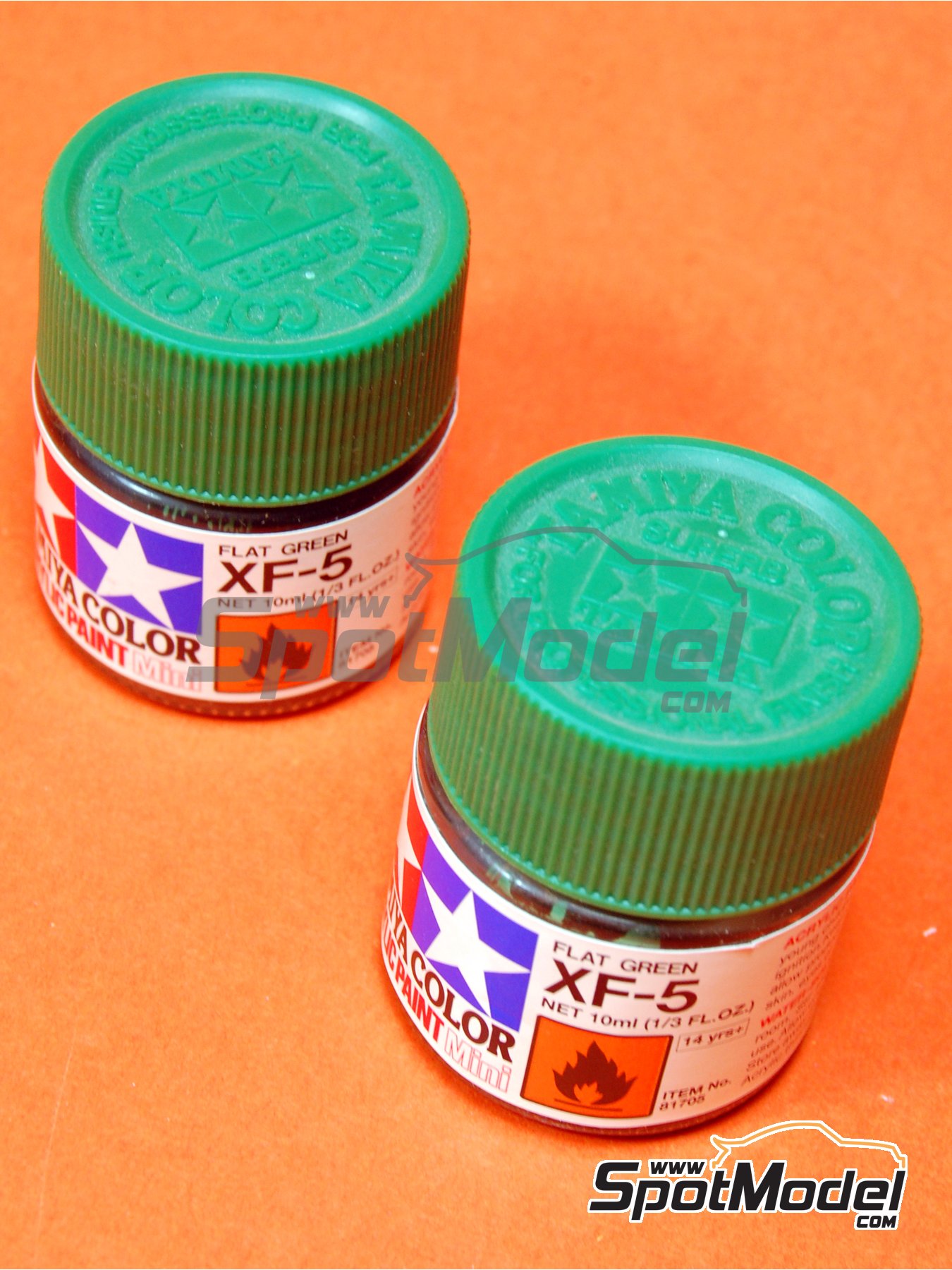 Tamiya 81705: Acrylic paint Flat Green XF-5 1 x 10ml (ref. XF-5 ...