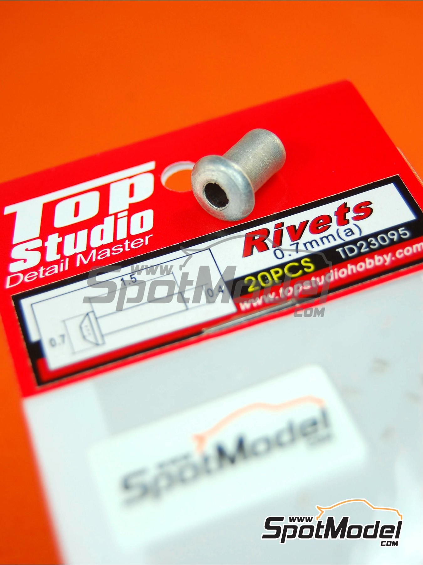 Top Studio TD23095: Rivets - 0.7mm rivets (ref. TD23095) | SpotModel