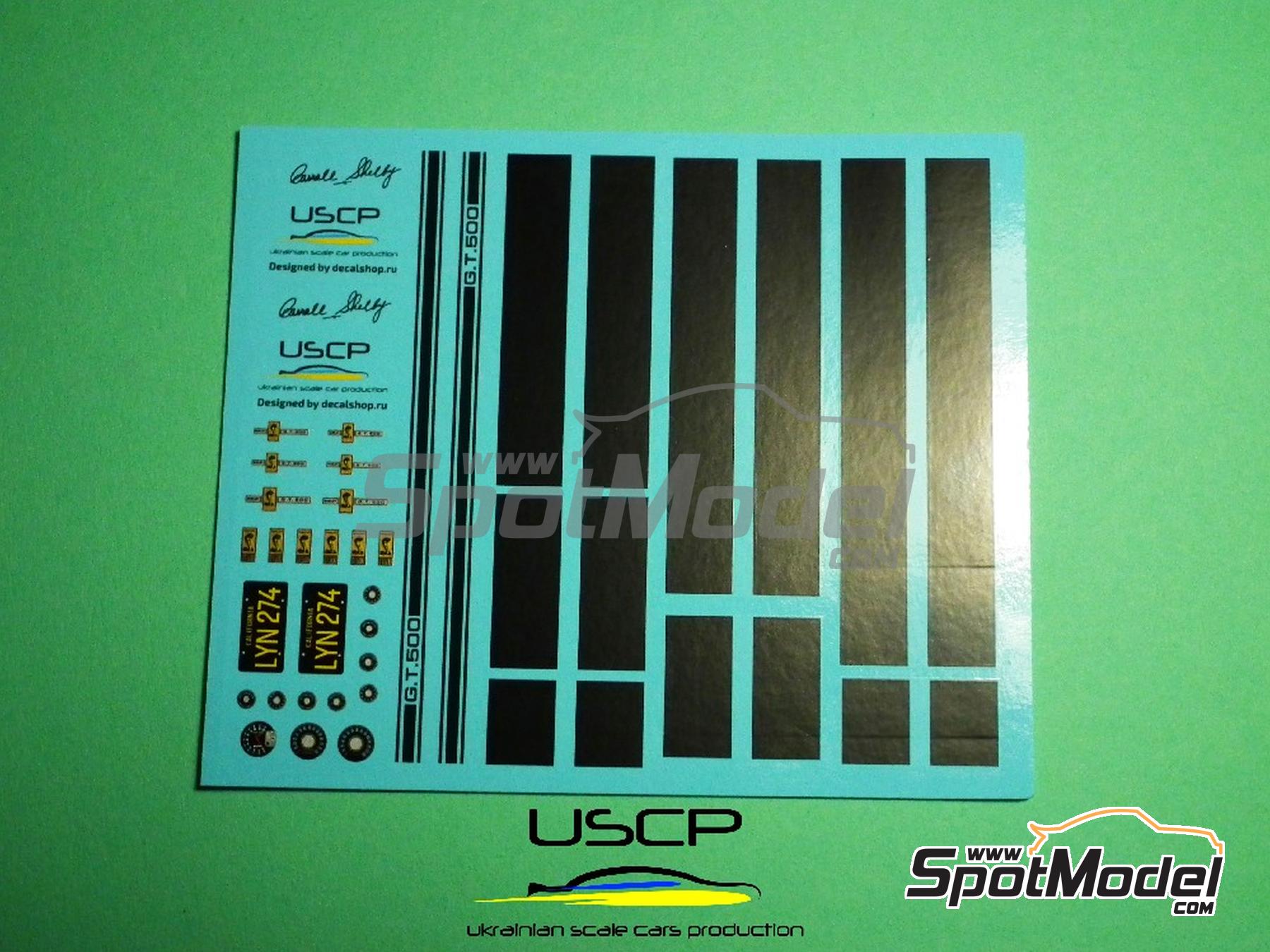 USCP 24A057: Decals 1/24 scale - Ford Shelby Mustang GT500 Customs ...