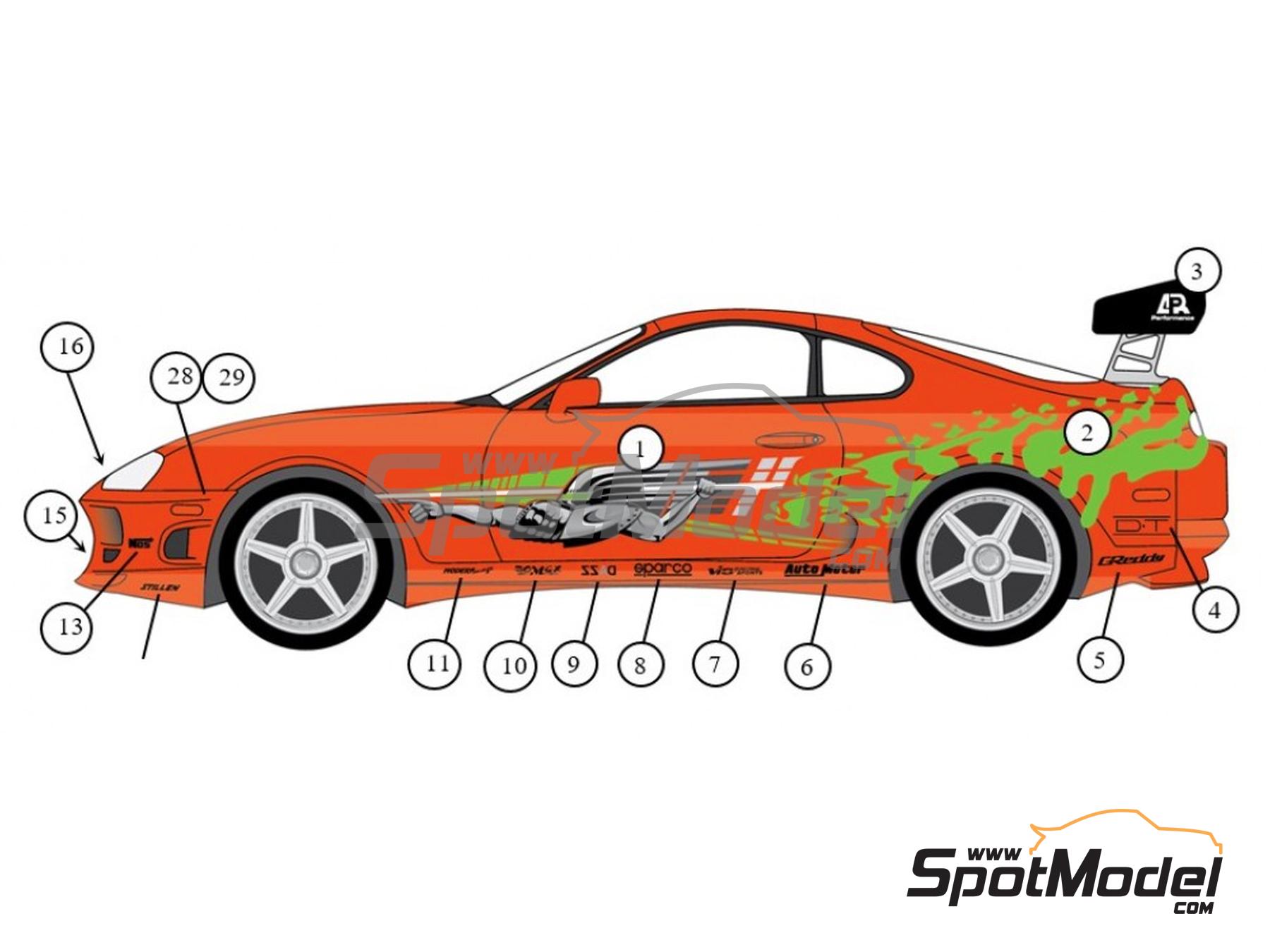 Fast Furious Supra Decals