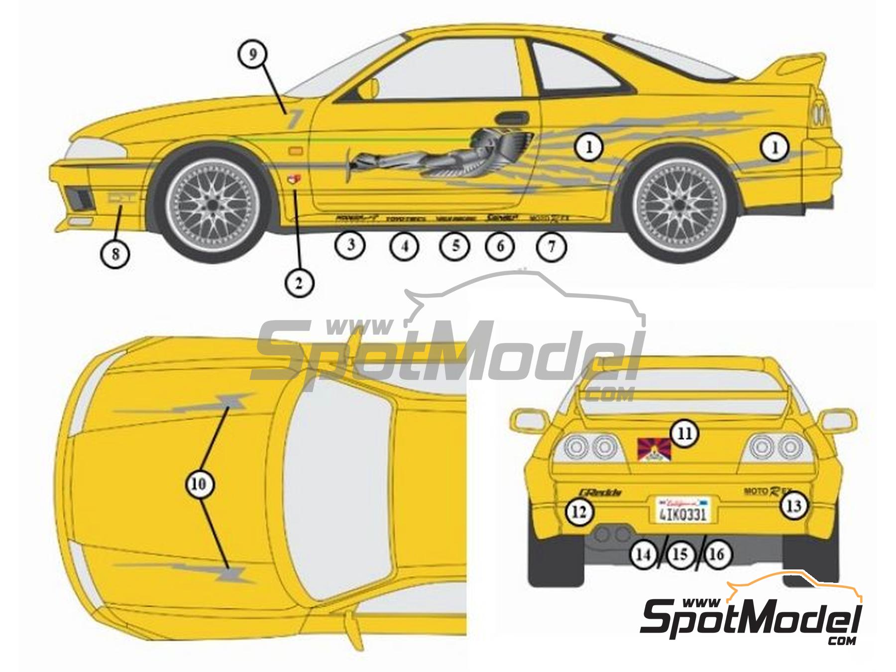 USCP 24A060: Marking / livery 1/24 scale - Nissan Skyline GTR R33 ...