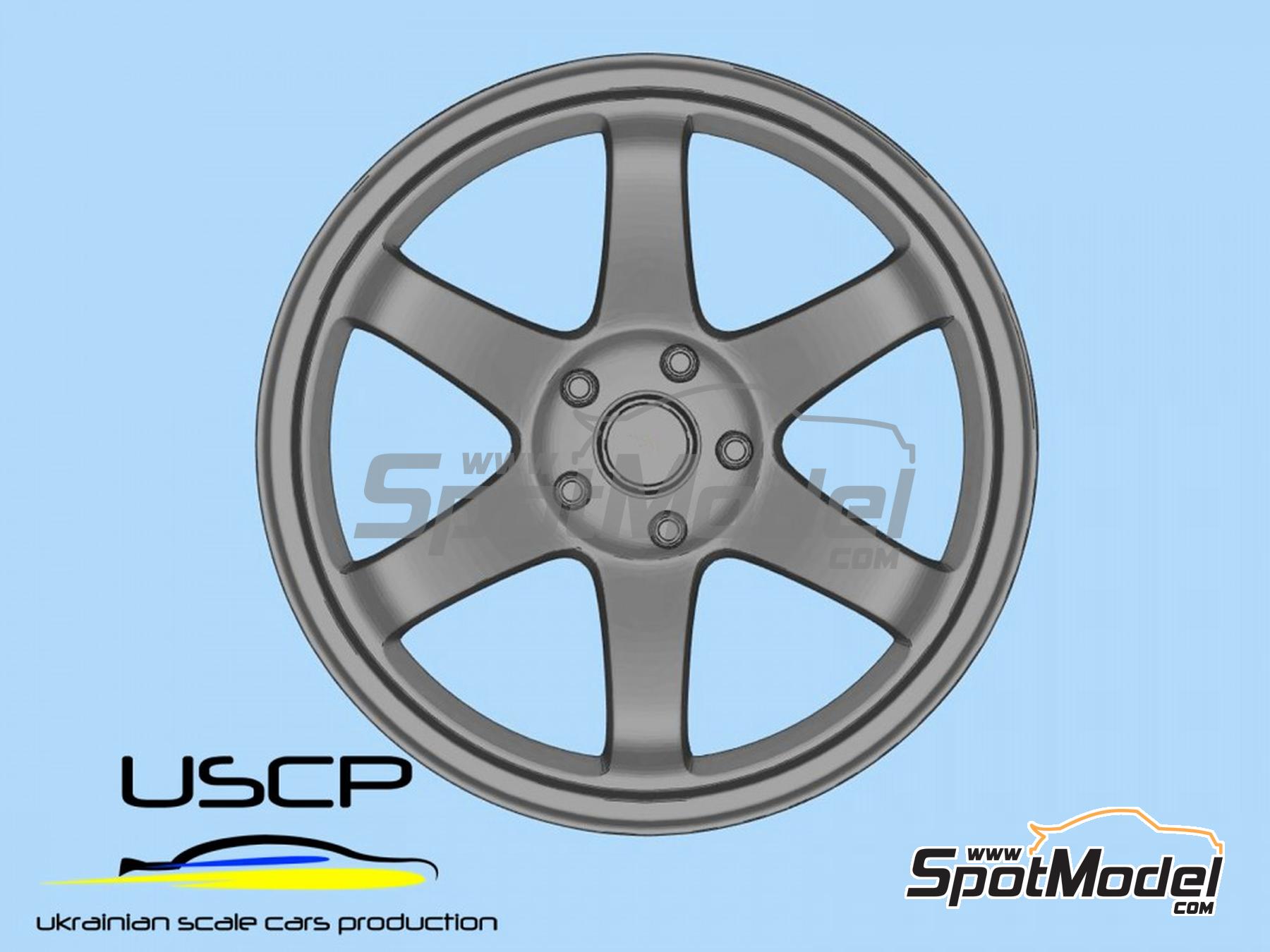 USCP 24P042: Rims and tyres set 1/24 scale - Rota IK-R 19 inch - 4 ...