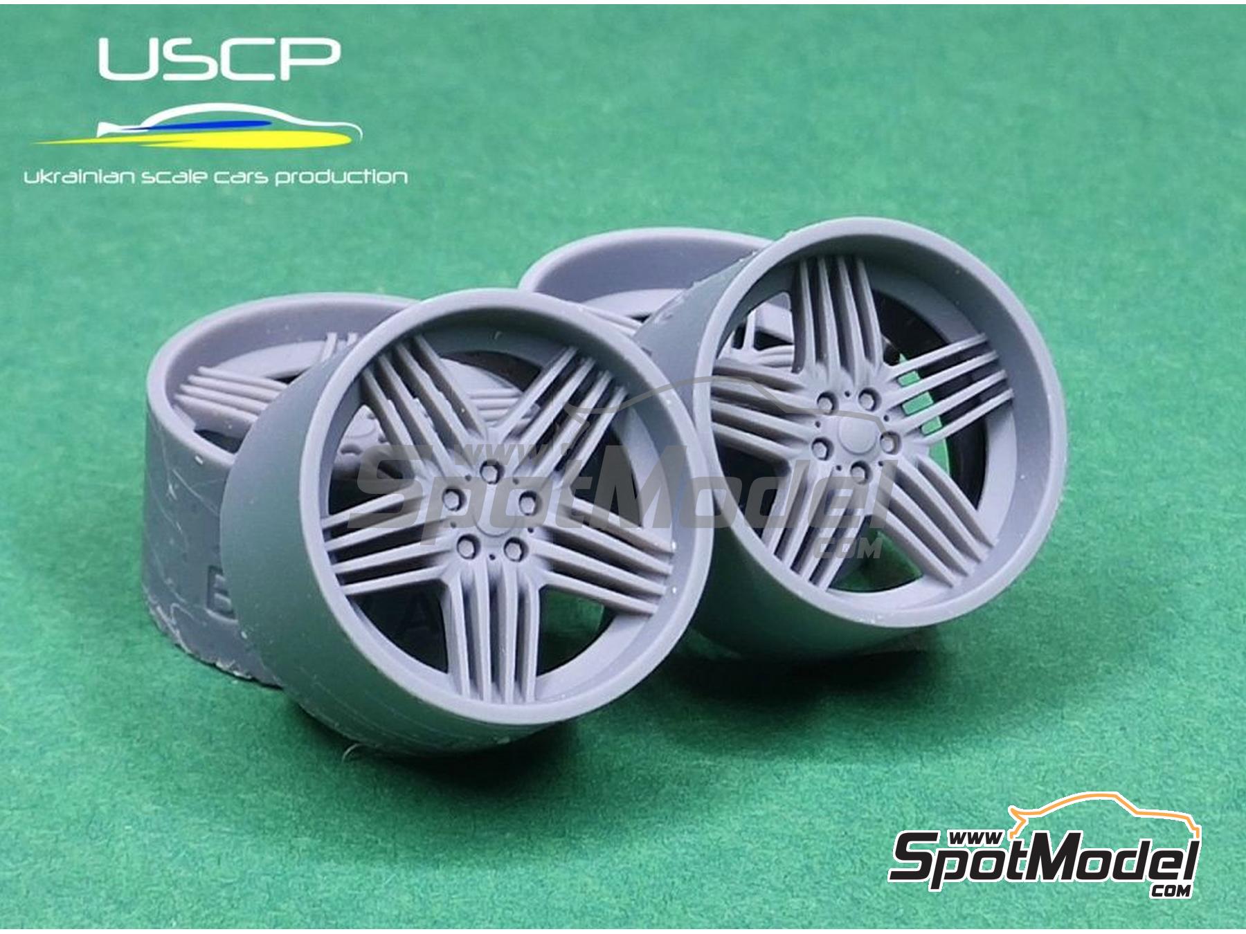 USCP 24P123: Rims and tyres set 1/24 scale - Alpina Dynamic 20 inch - 4 ...