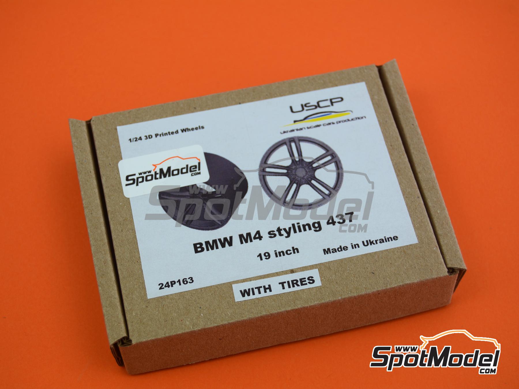 USCP 24P163: Rims and tyres set 1/24 scale - BMW M4 styling 437 19 inch ...
